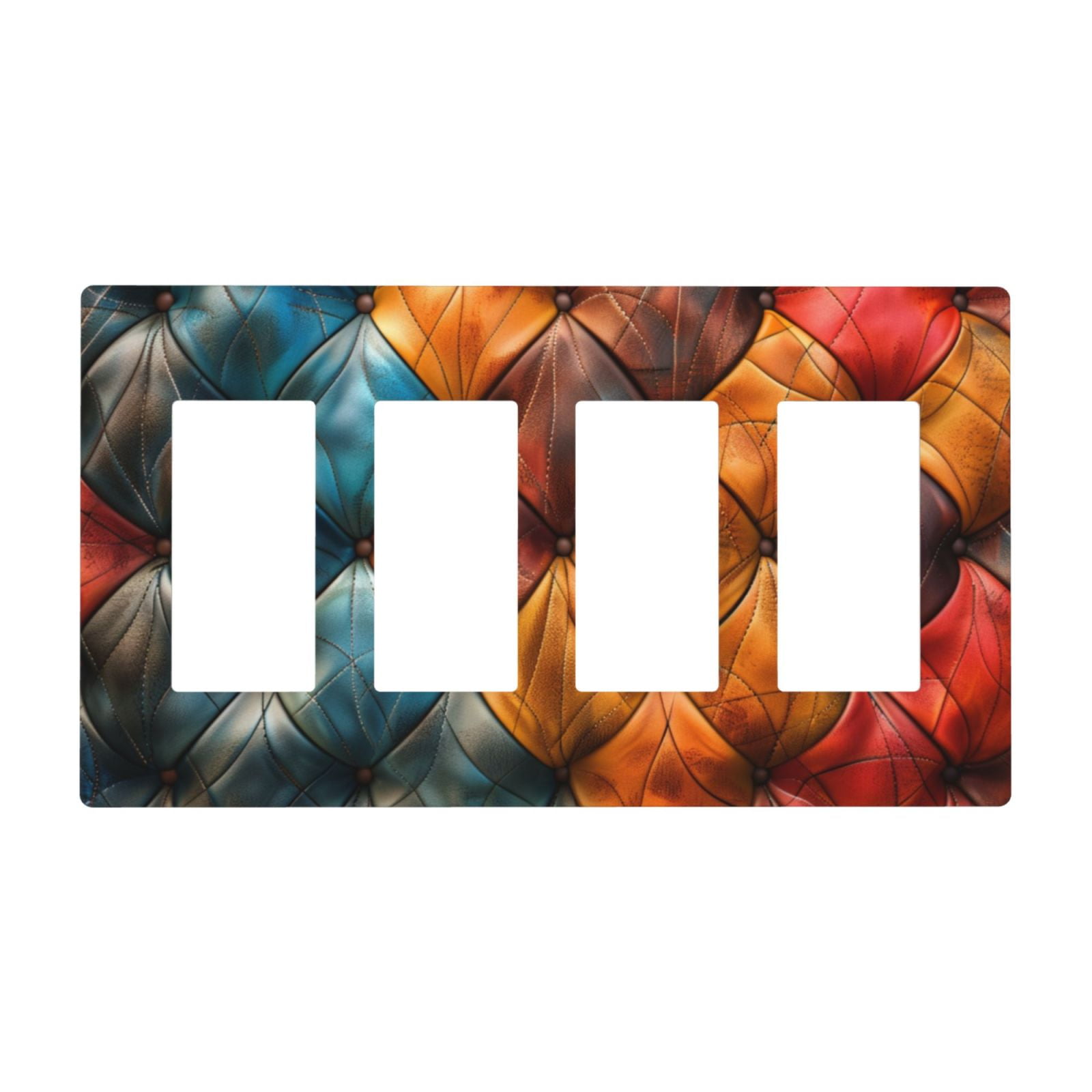 Colorful Leather Pattern Light Switch Cover Decorative Switch Plates ...