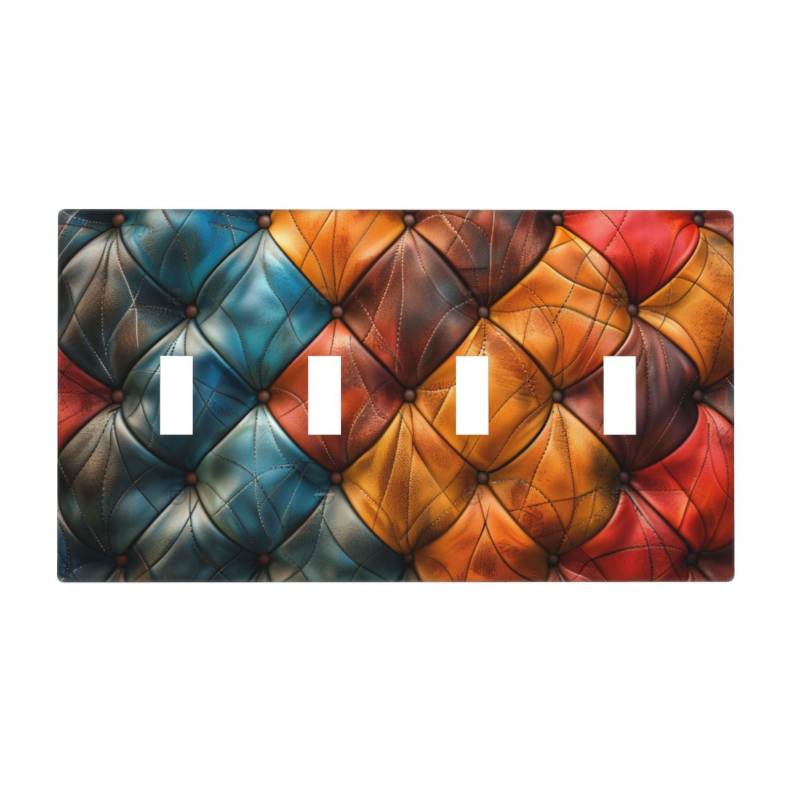 Colorful Leather Pattern Light Switch Cover Decorative Switch Plates ...