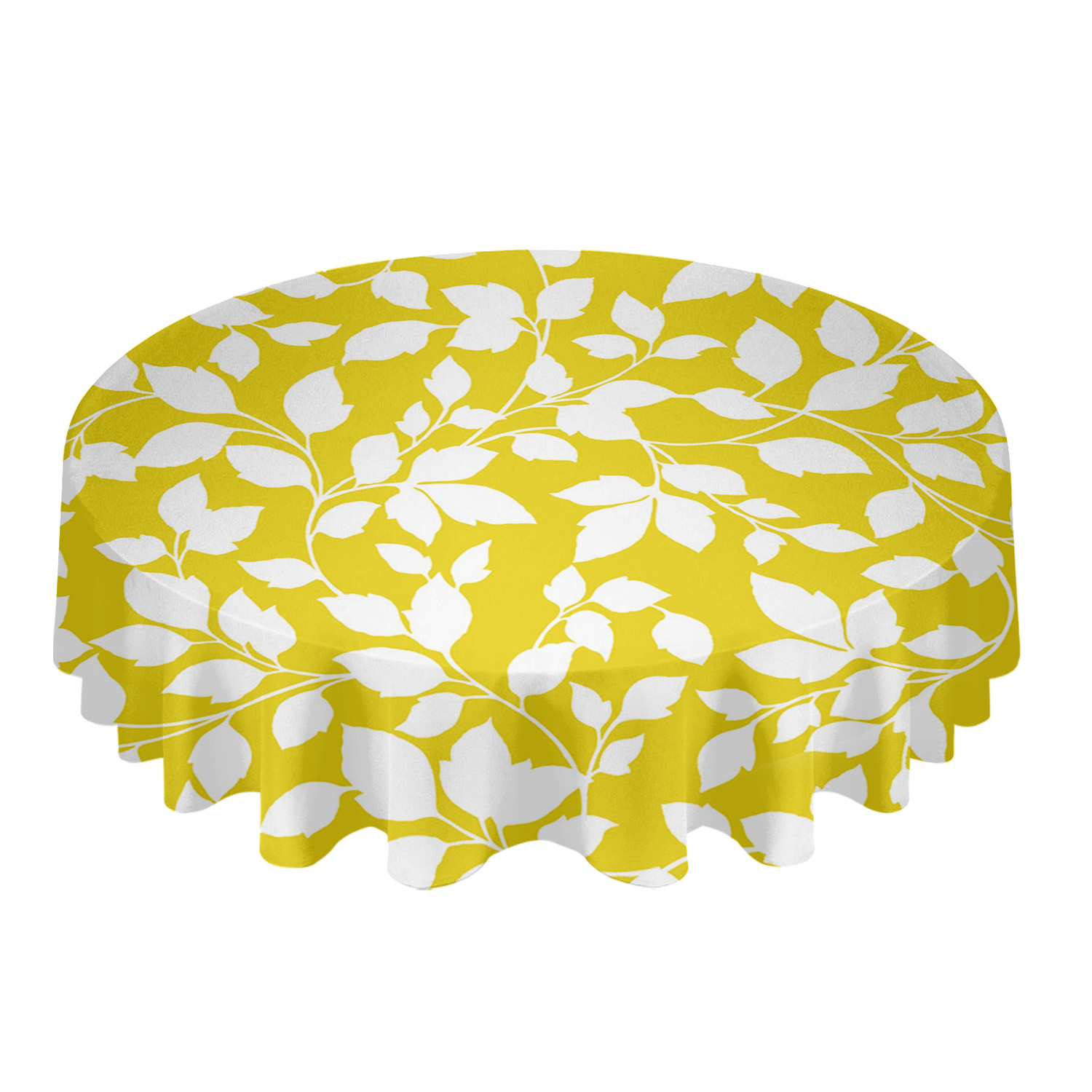 Colorful Leaves Abstract Round Tablecloth Waterproof Wedding Decor ...