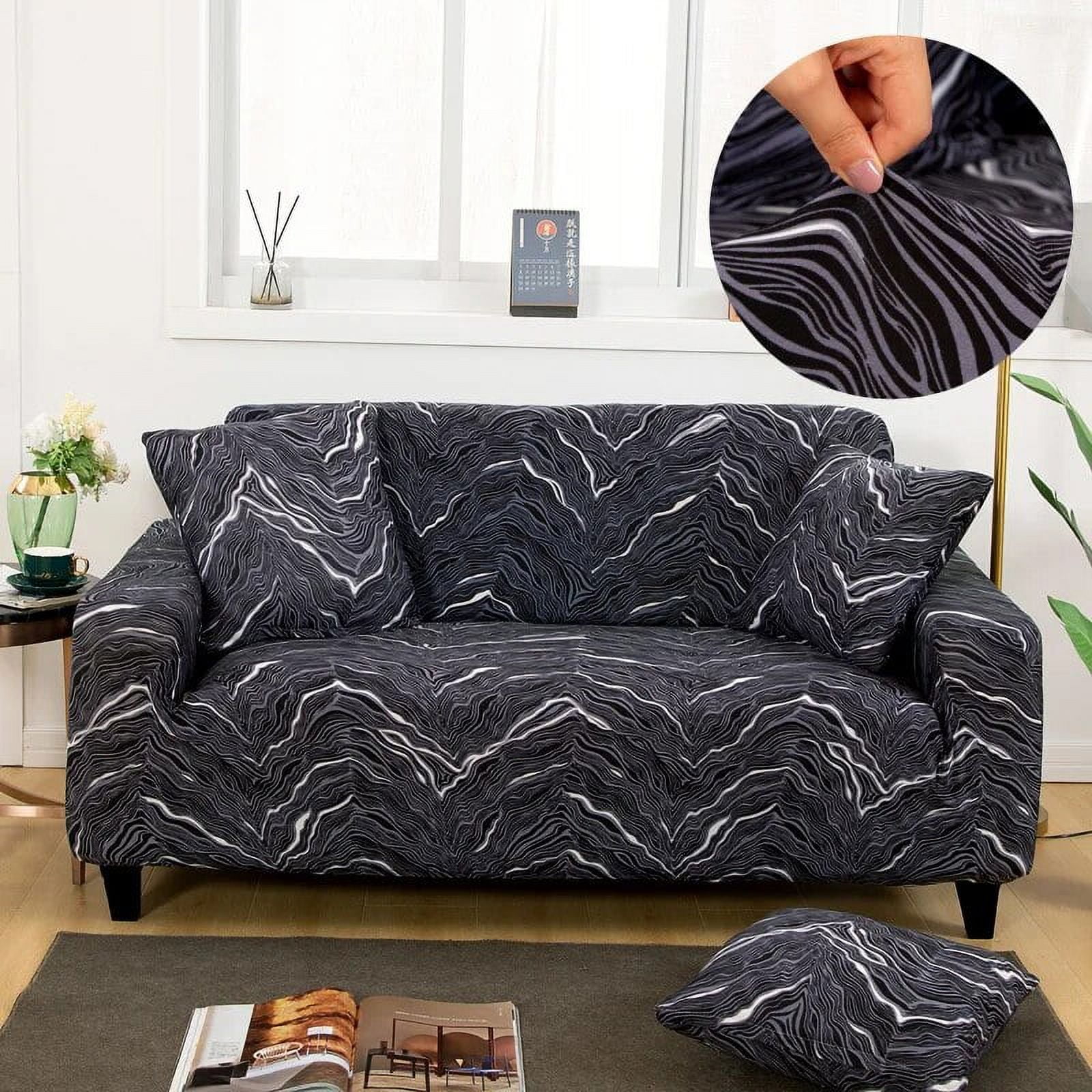 Colorful Leaves Flower Sofa Protector Living Room Sofa Cover Elastic ...