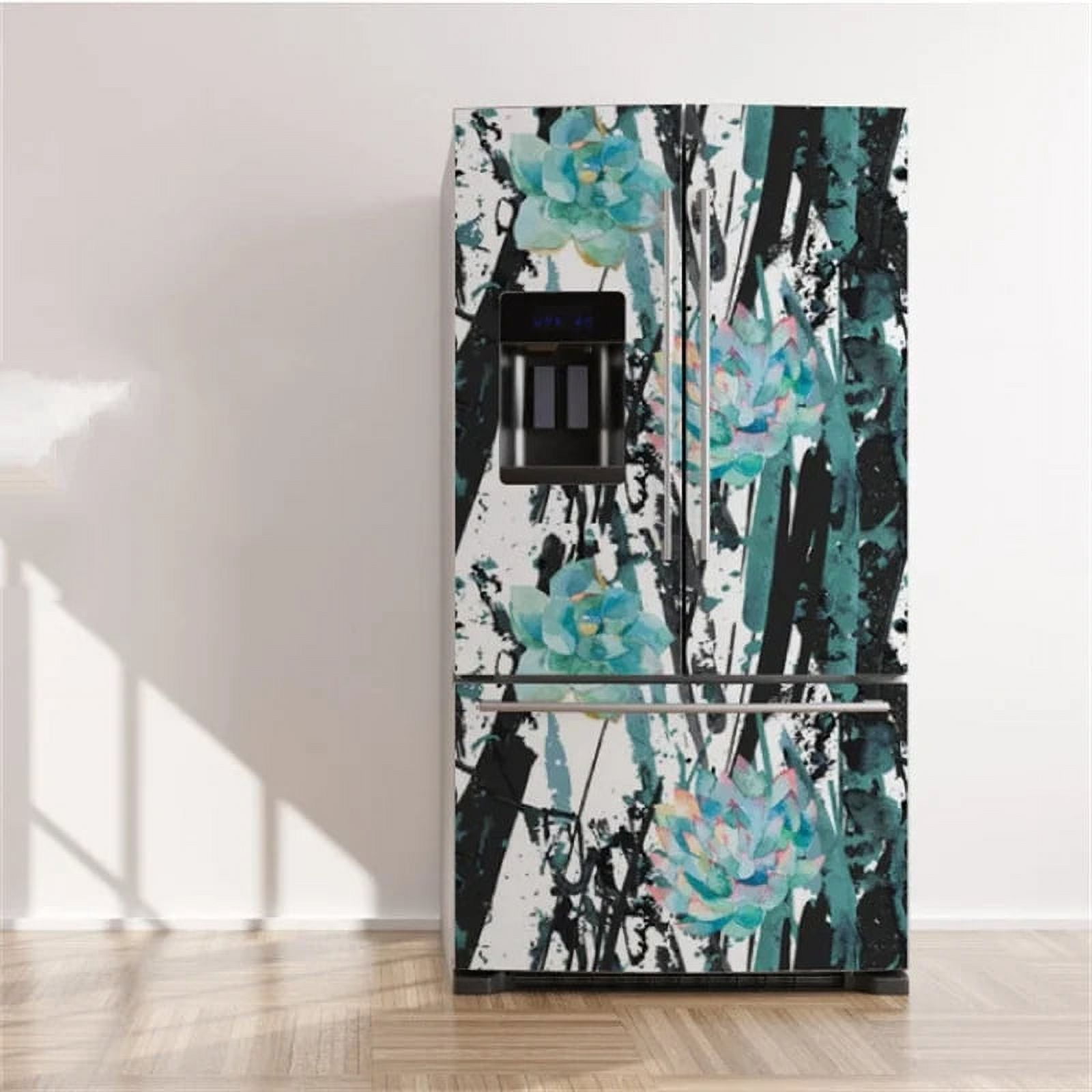 Colorful Leaves Refrigerator Sticker Decal Autumn Fallen Leaf Fridge ...
