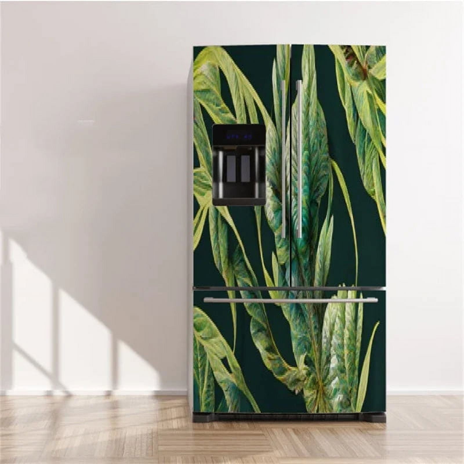Colorful Leaves Refrigerator Sticker Decal Autumn Fallen Leaf Fridge ...