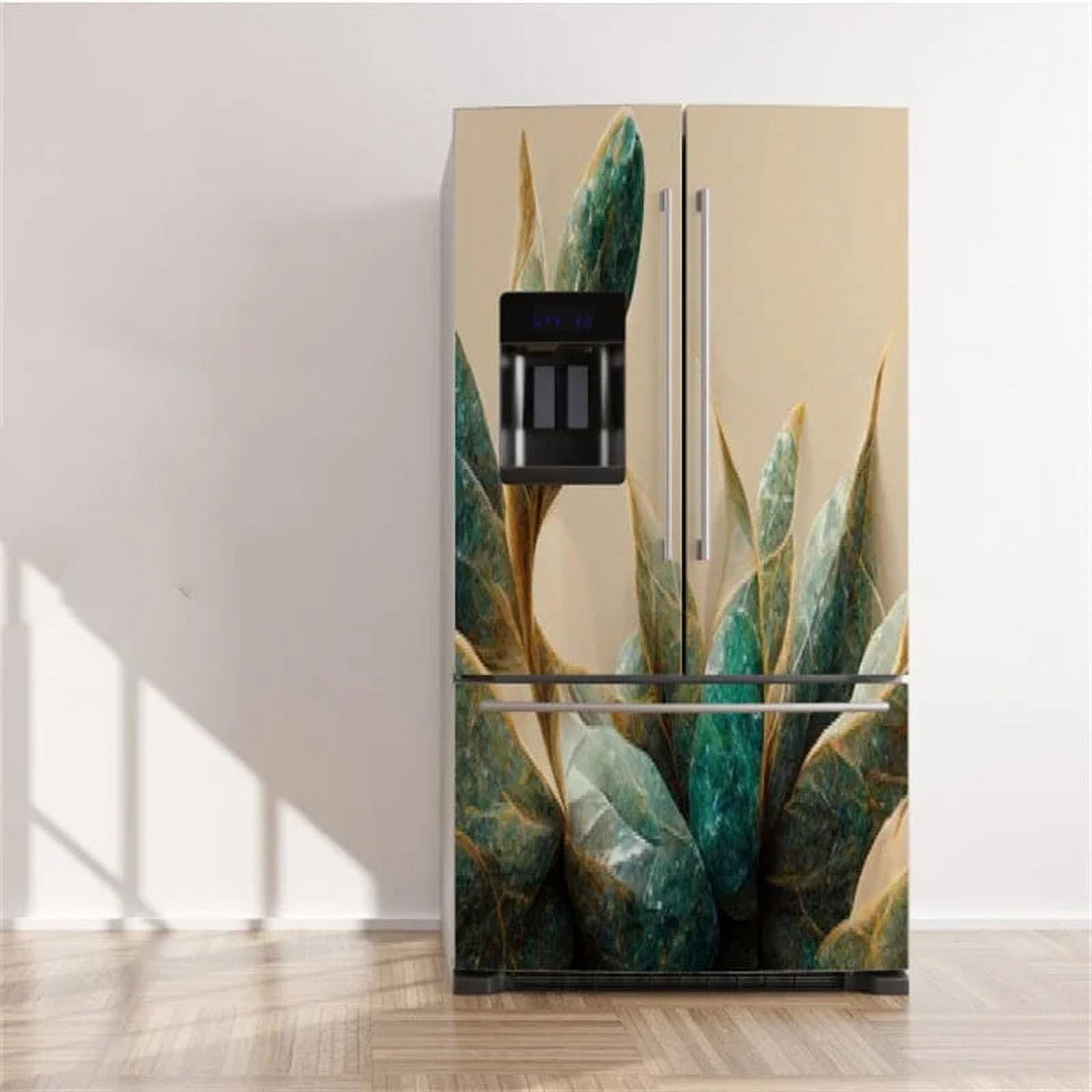 Colorful Leaves Refrigerator Sticker Decal Autumn Fallen Leaf Fridge ...