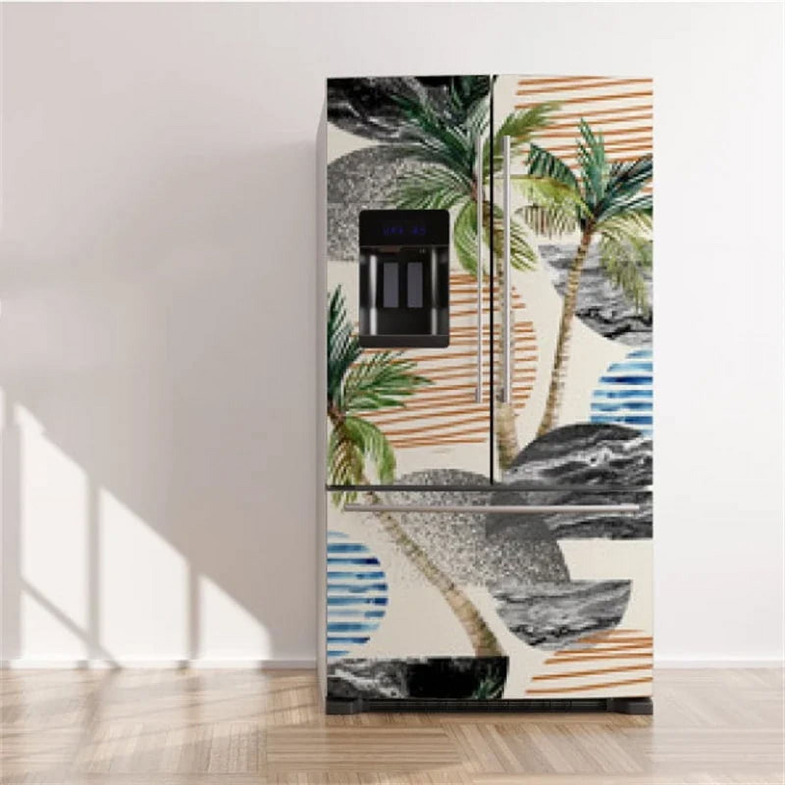 Colorful Leaves Refrigerator Sticker Decal Autumn Fallen Leaf Fridge ...