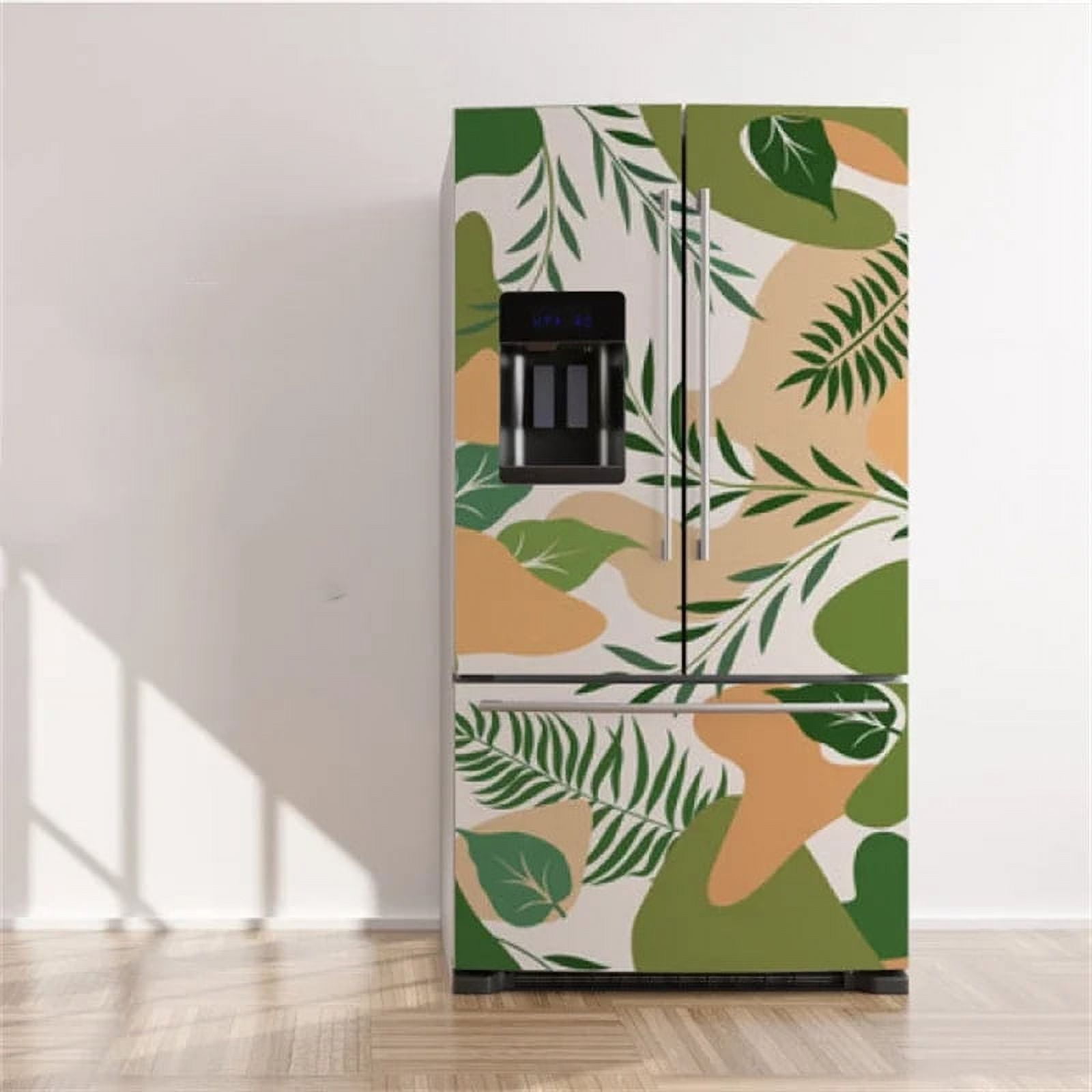 Colorful Leaves Refrigerator Sticker Decal Autumn Fallen Leaf Fridge ...