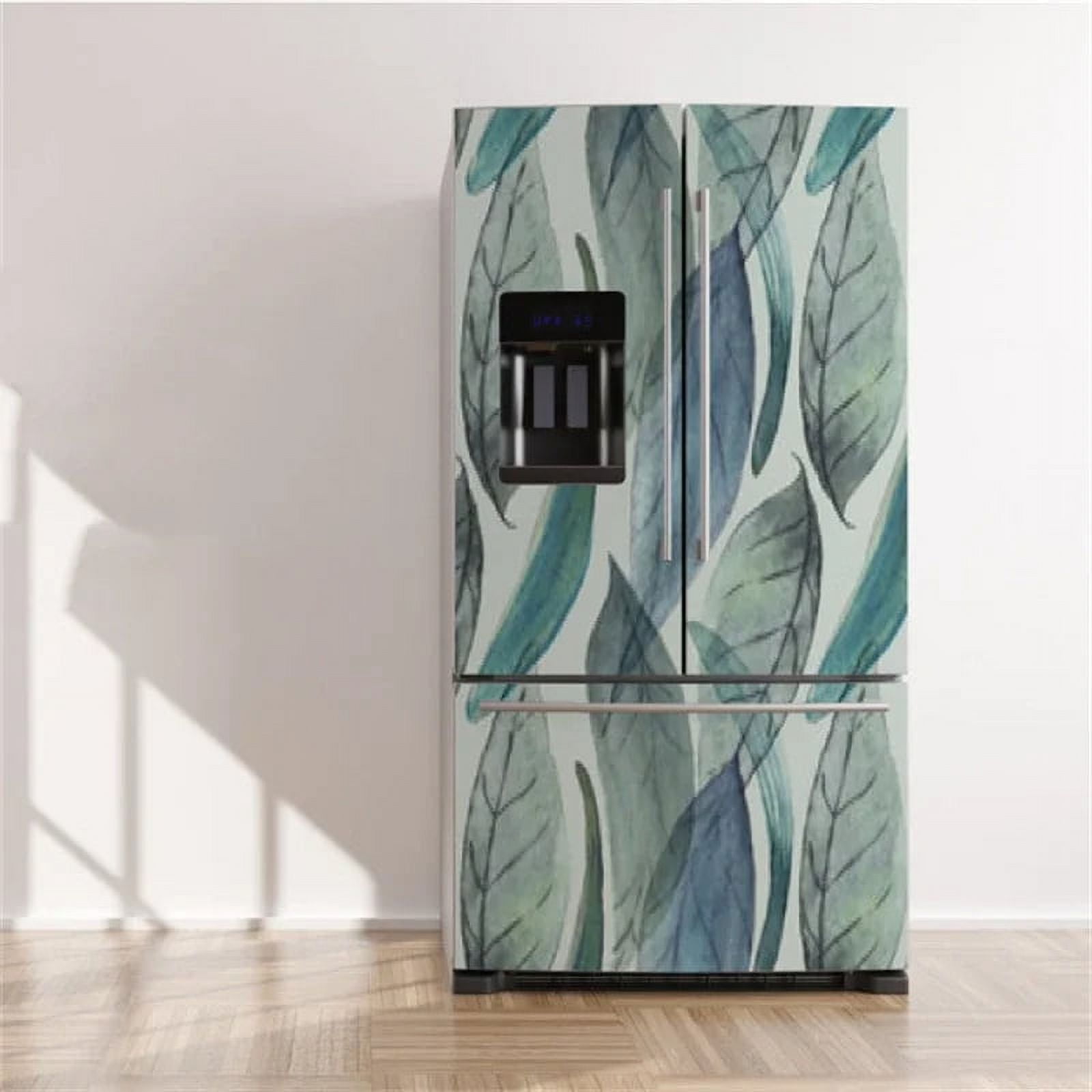 Colorful Leaves Refrigerator Sticker Decal Autumn Fallen Leaf Fridge ...