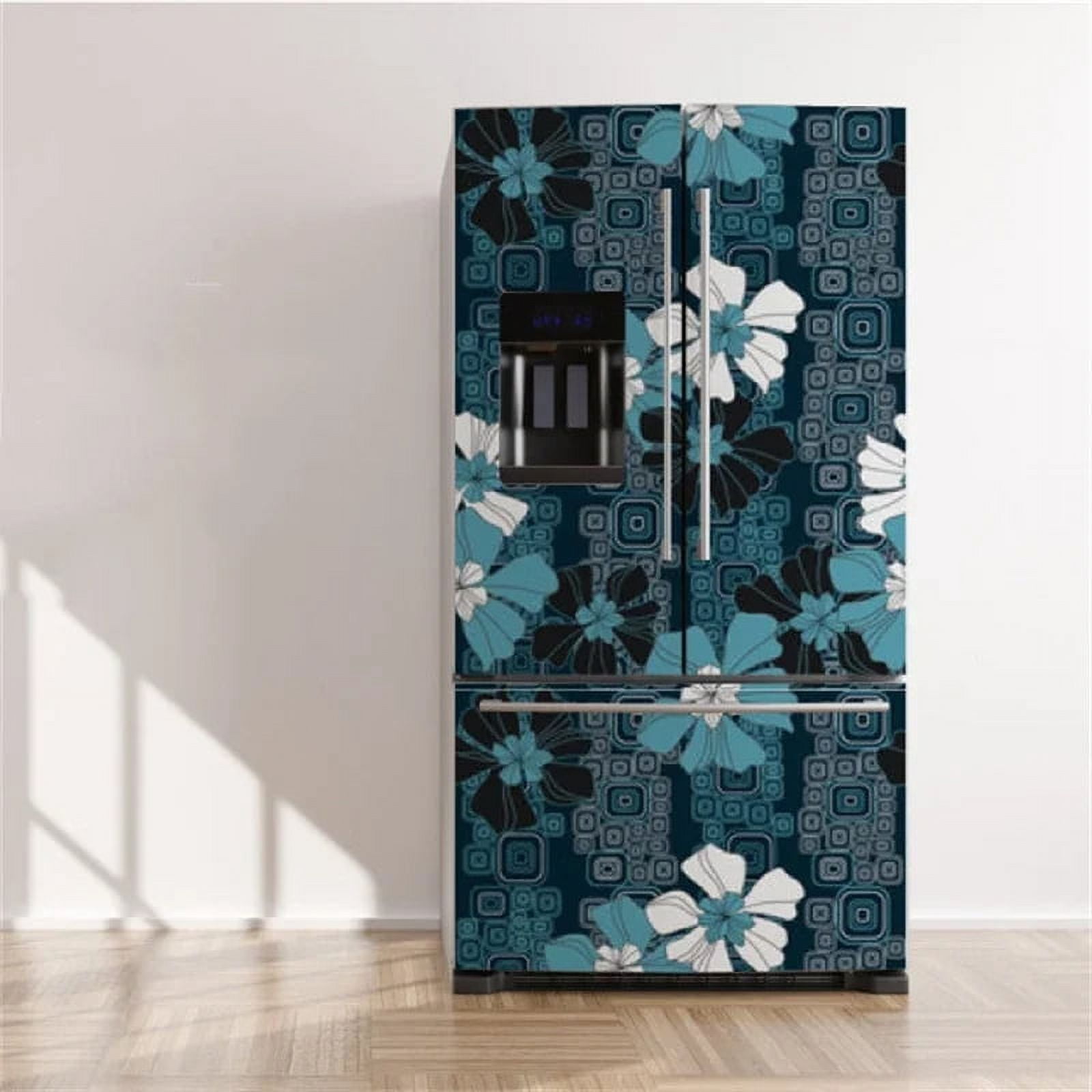 Colorful Leaves Refrigerator Sticker Decal Autumn Fallen Leaf Fridge ...