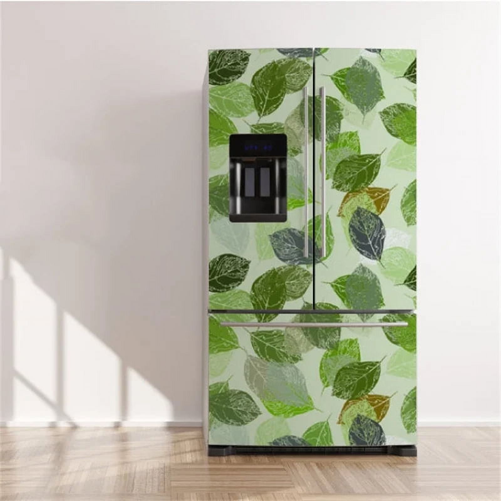 Colorful Leaves Refrigerator Sticker Decal Autumn Fallen Leaf Fridge ...