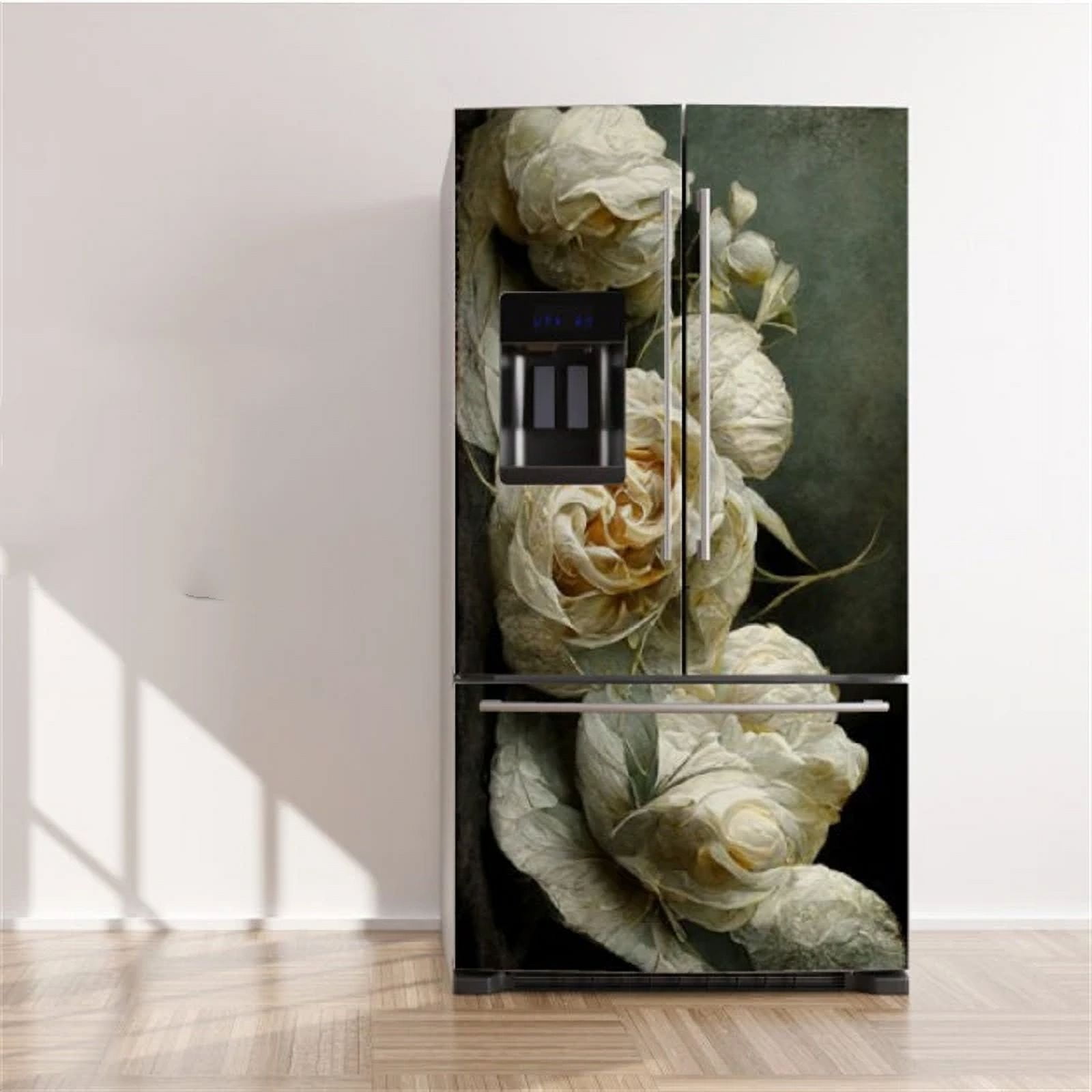 Colorful Leaves Refrigerator Wallpaper Decal Autumn Fallen Leaf Fridge ...