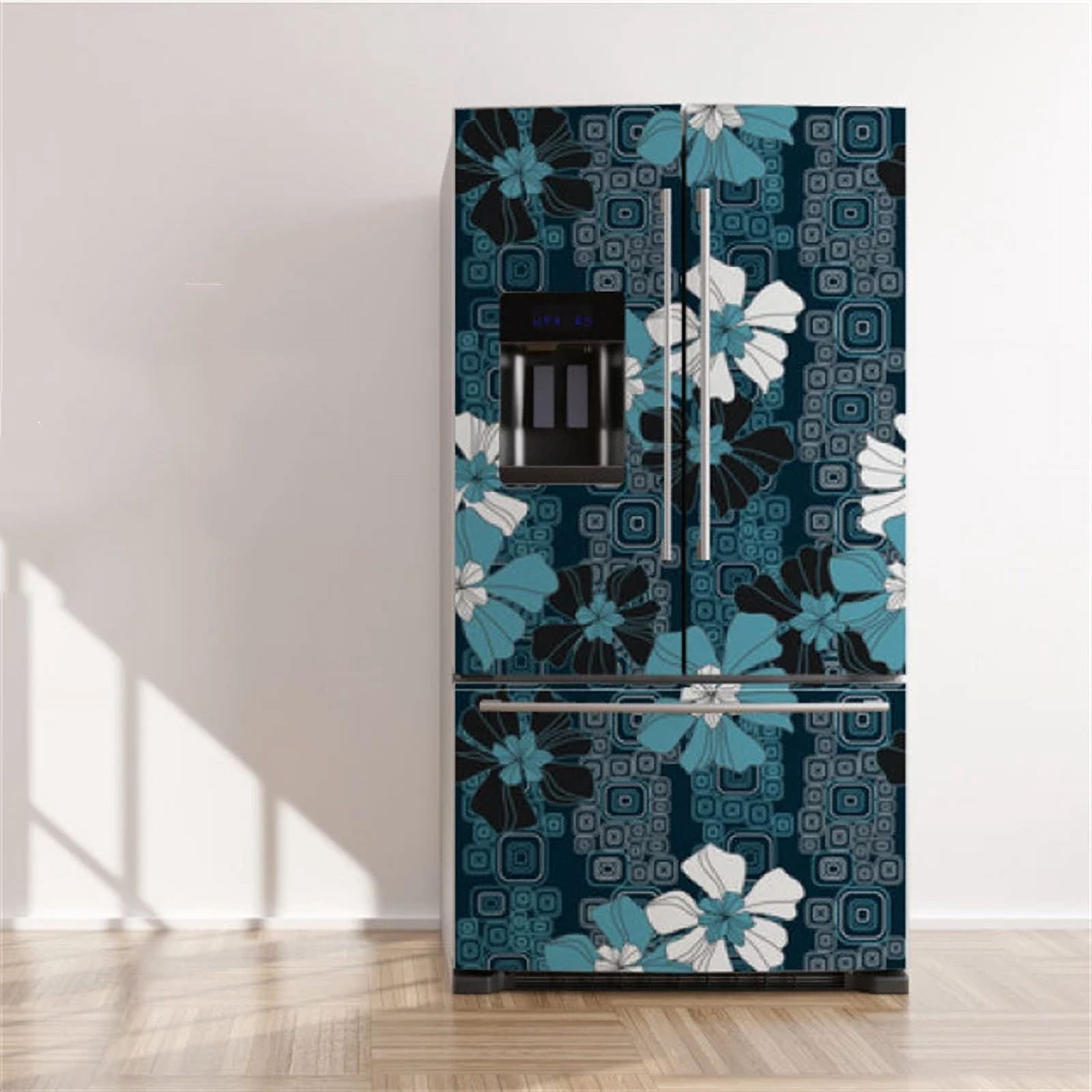 Colorful Leaves Refrigerator Wallpaper Decal Autumn Fallen Leaf Fridge ...