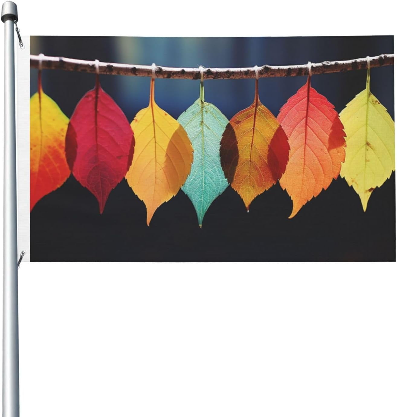 Colorful Leaves on a String Garden Flag Welcome Flags for Outside ...