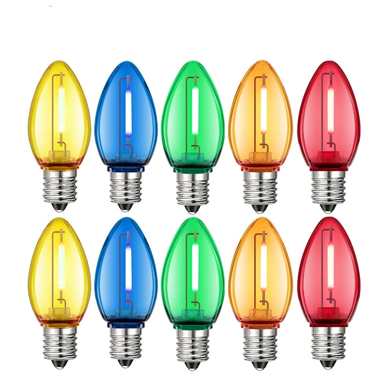 Colorful Led Bulb C7, String Light Chandelier Replacement Bulb, 1w ...