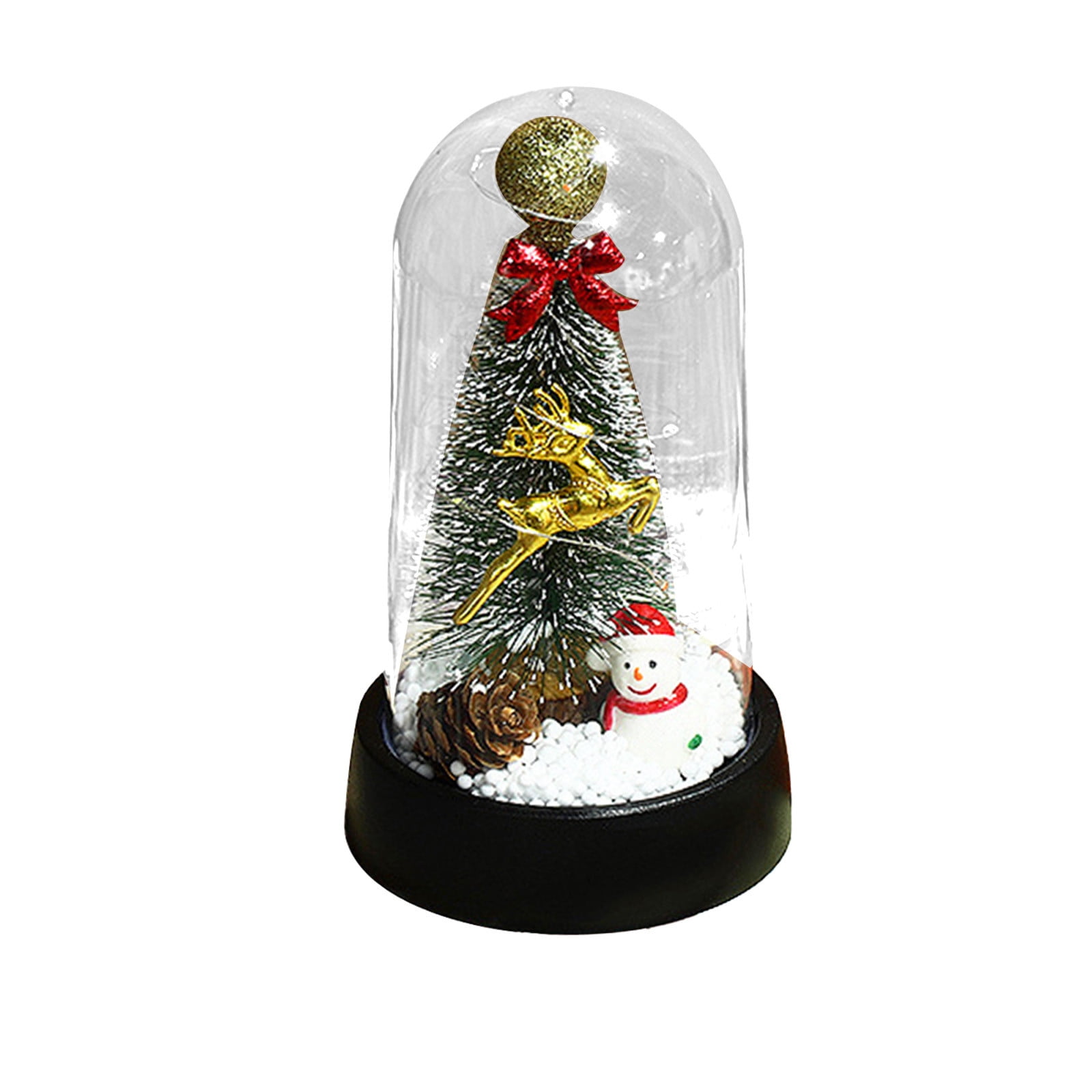 Colorful Led Christmas Tree Snow Globe, Light-Up Desktop Decor With ...