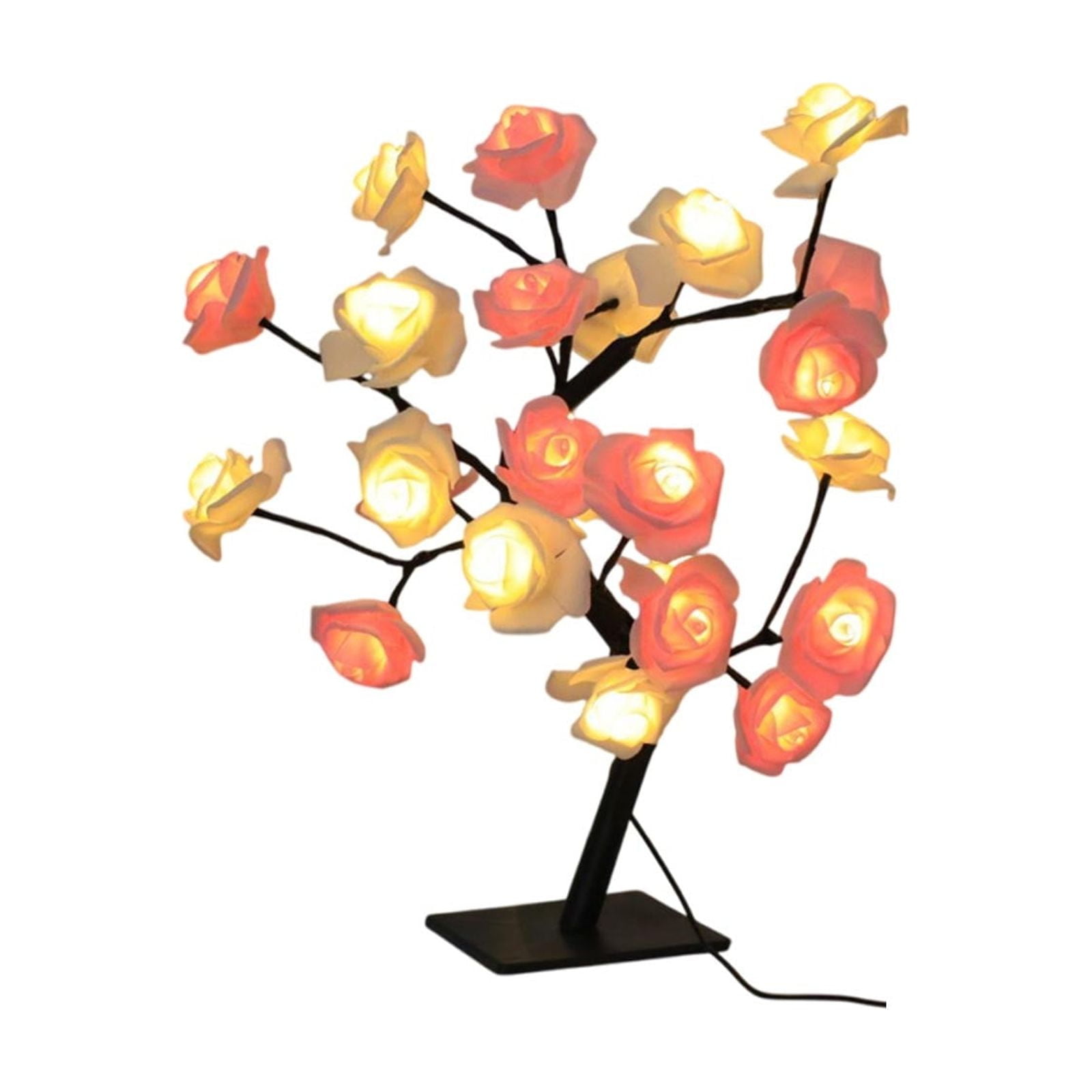 Colorful Led Rose Tree Light With 24 Bulbs And Three Dimensional Blooms ...