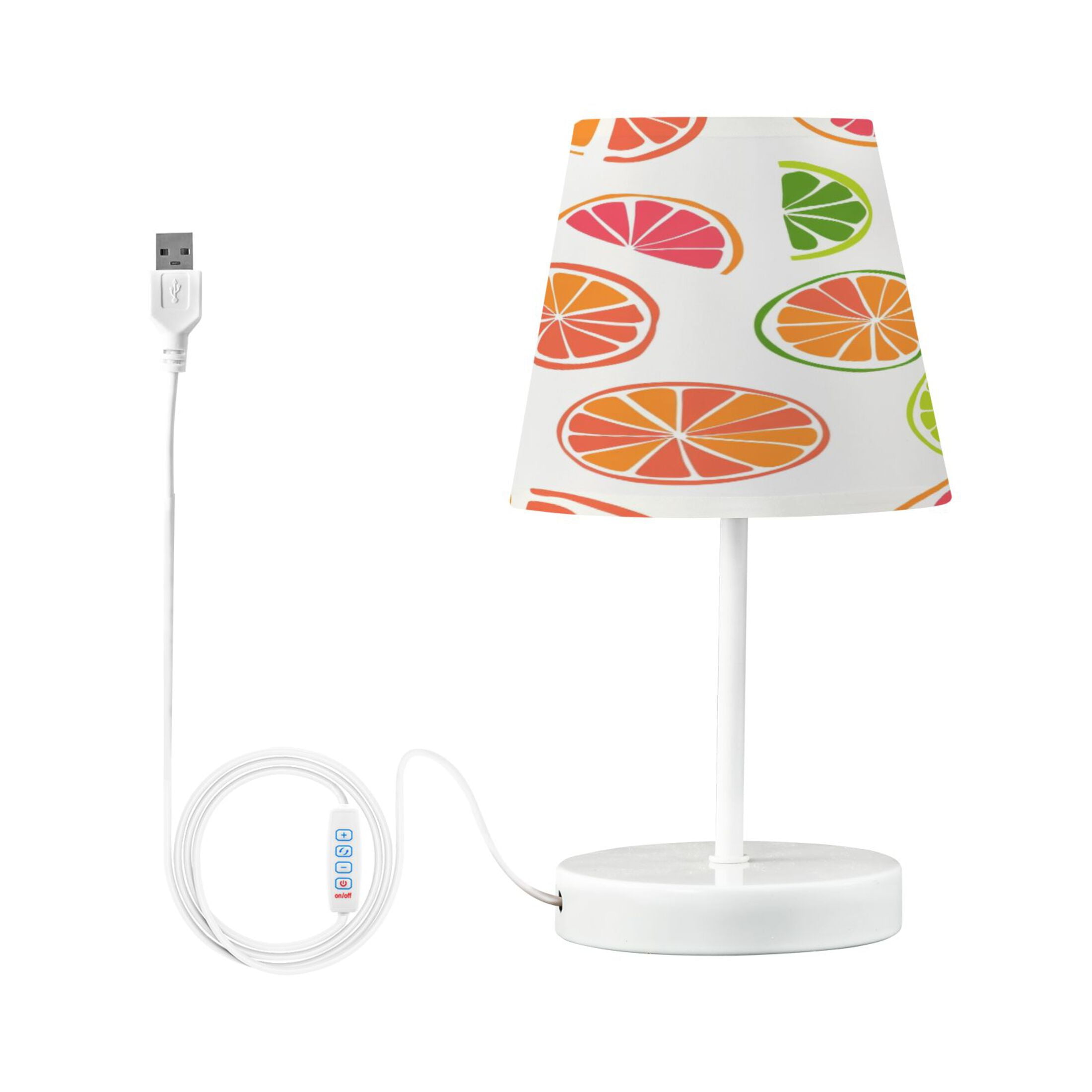 Colorful Lemon Slice Desk Lamp LED Table Nightstand Lamps with 3 Color ...
