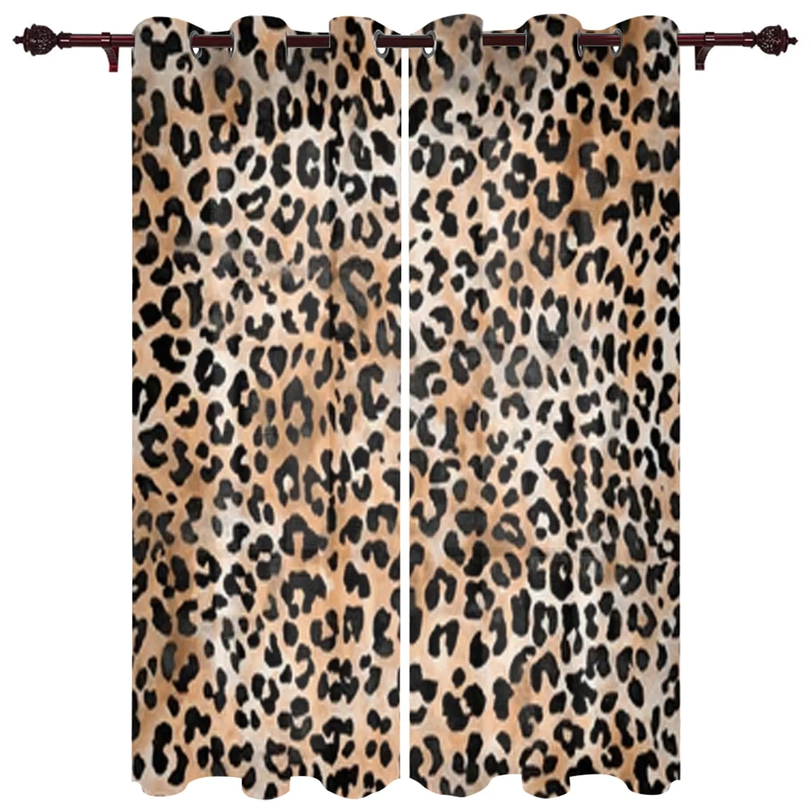 Colorful Leopard Pattern Window Curtains For Living Room Luxury Bedroom ...