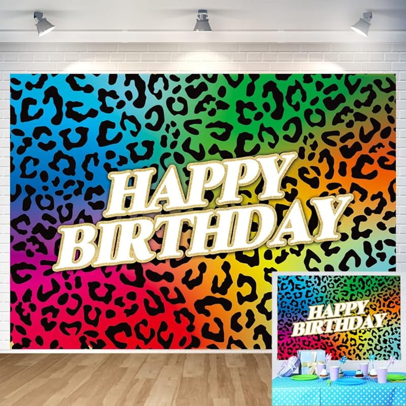 Colorful Leopard Print Backdrop Wild Animal Cheetah Spots Photography ...