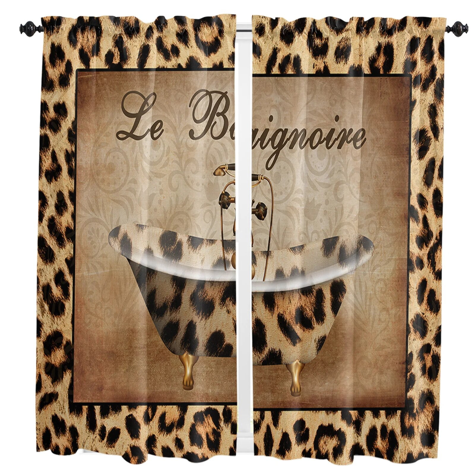 Colorful Leopard Print Curtains For Living Room Bedroom Window ...