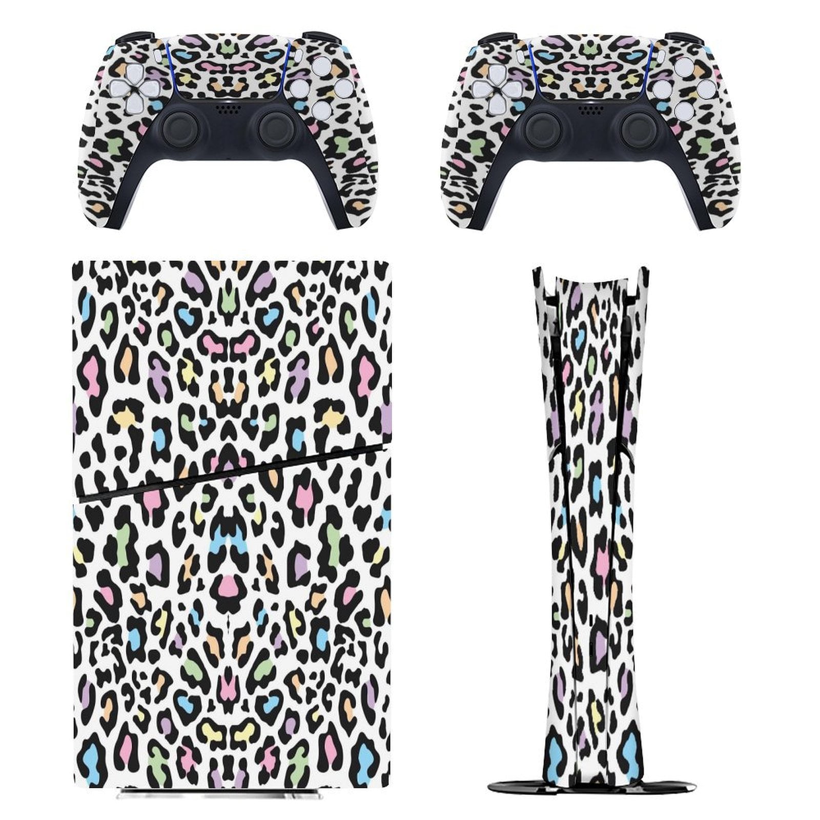 Colorful Leopard Print PS5/PS5 Slim Digital Disc Skin Sticker For ...