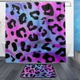 Colorful Leopard Print Pattern Bathroom Accessory Sets Waterproof ...