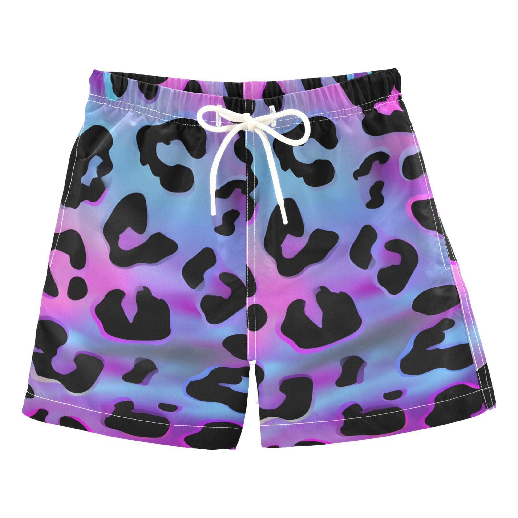 Colorful Leopard Print Pattern Swim Trunks Quick Dry Beach Pool Board ...