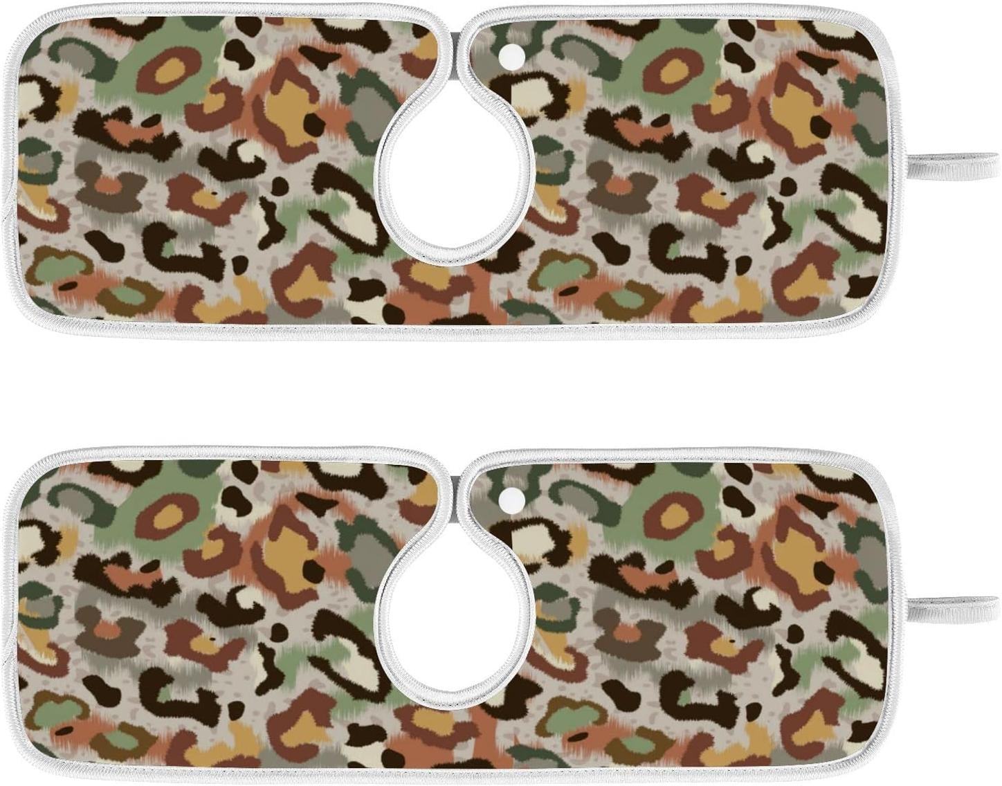 Colorful Leopard Print Sink Splash Guard for Faucet 2 Packs Faucet ...