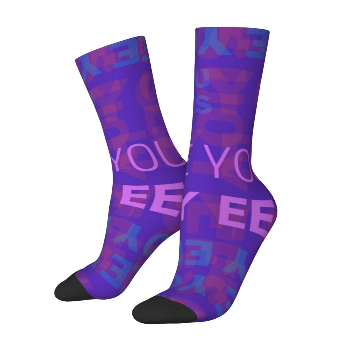Colorful Letter Print Socks nian Alphabet Leisure Stockings Unisex Soft ...