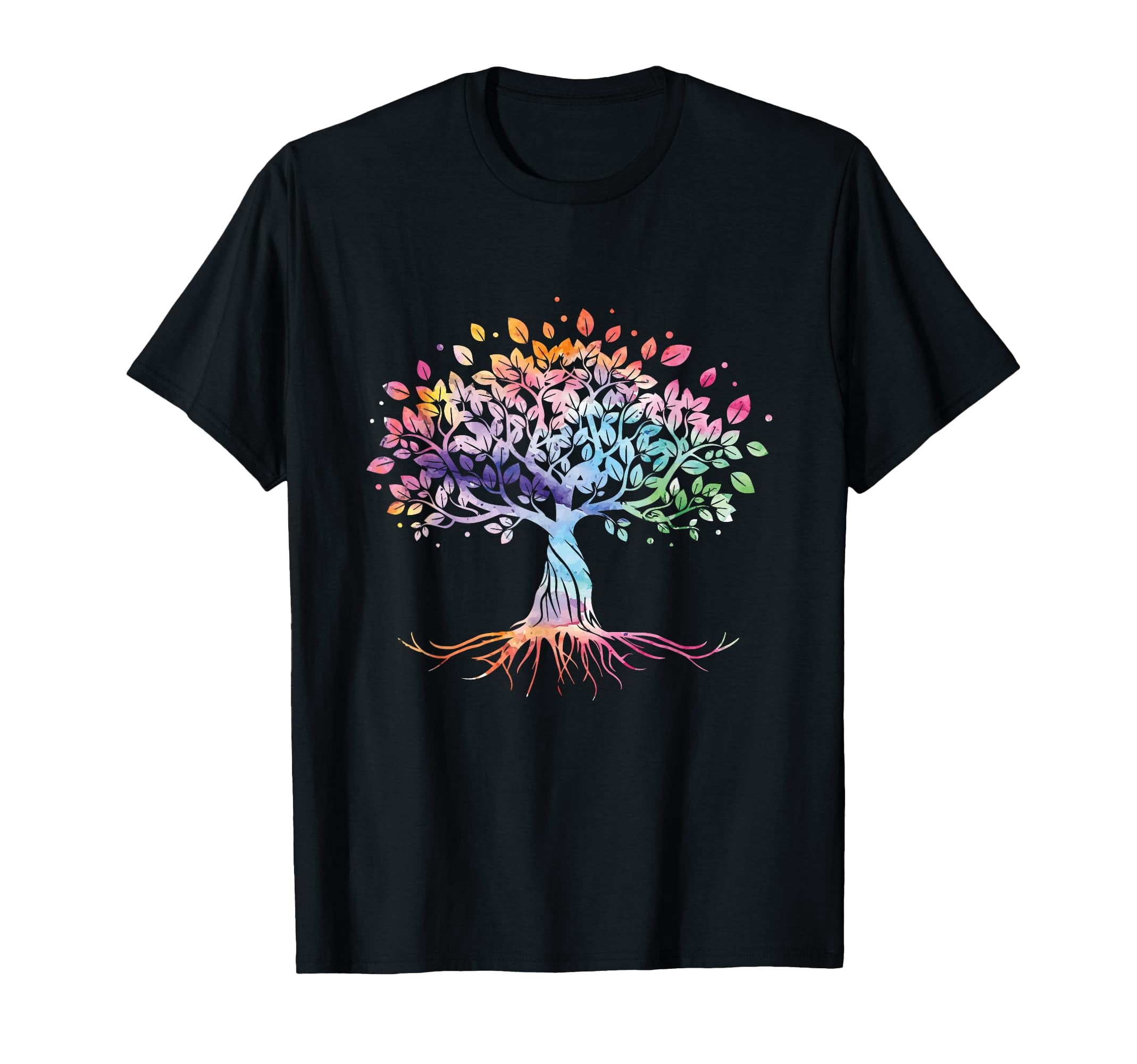 Colorful Life is Really Good Vintage Unique Tree Art Gift T-Shirt for ...
