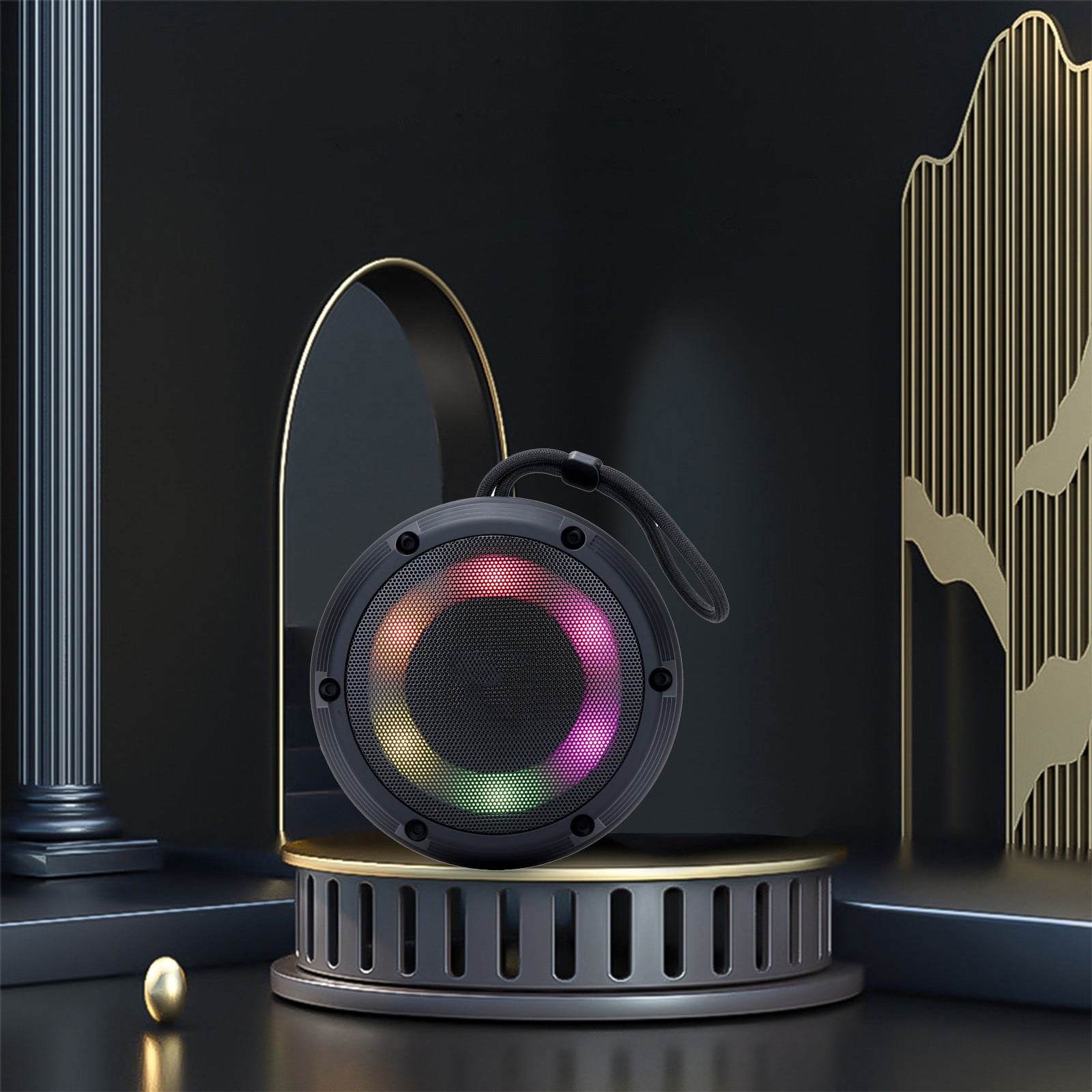 Colorful Light Bluetooth Speaker, Luminous Outdoor Mountaineering, Portable Pendant, High-power ...