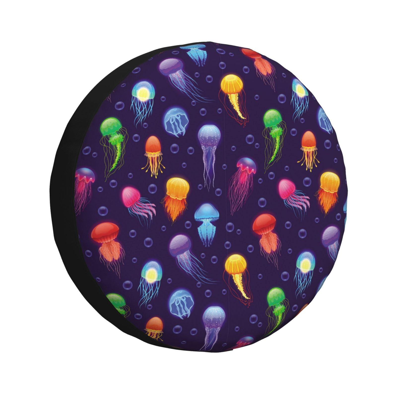 Colorful Light Jellyfish Spare Tire Cover for Trailer Camper RV Truck ...