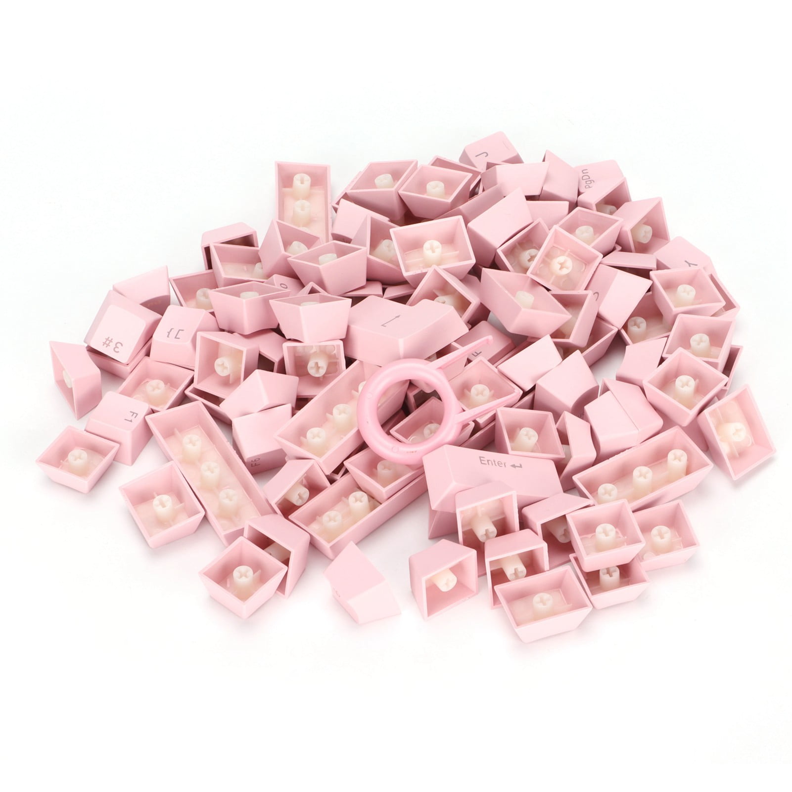Colorful Light Pink Gaming Set, Oil-Resistant, 108 Keys for Mechanical ...