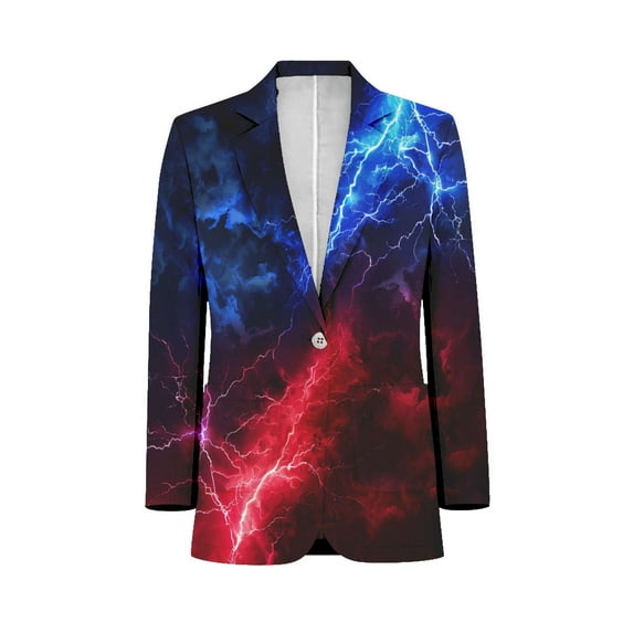 Colorful Lightning Men Blazers Slim Clothing Summer Jacket Man Oversize ...