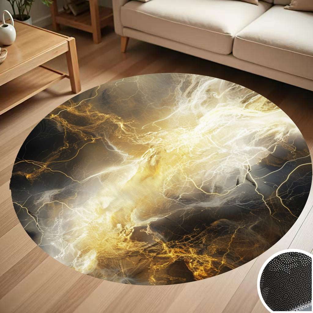 Colorful Lightning Round Carpet Living Room Bedroom Home Decoration ...