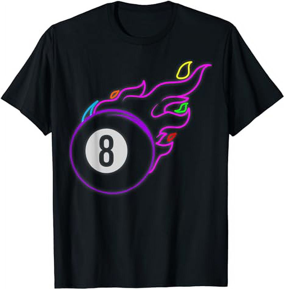 Colorful Lights 8 Ball Pool Snooker Billiards T-Shirt - Walmart.com