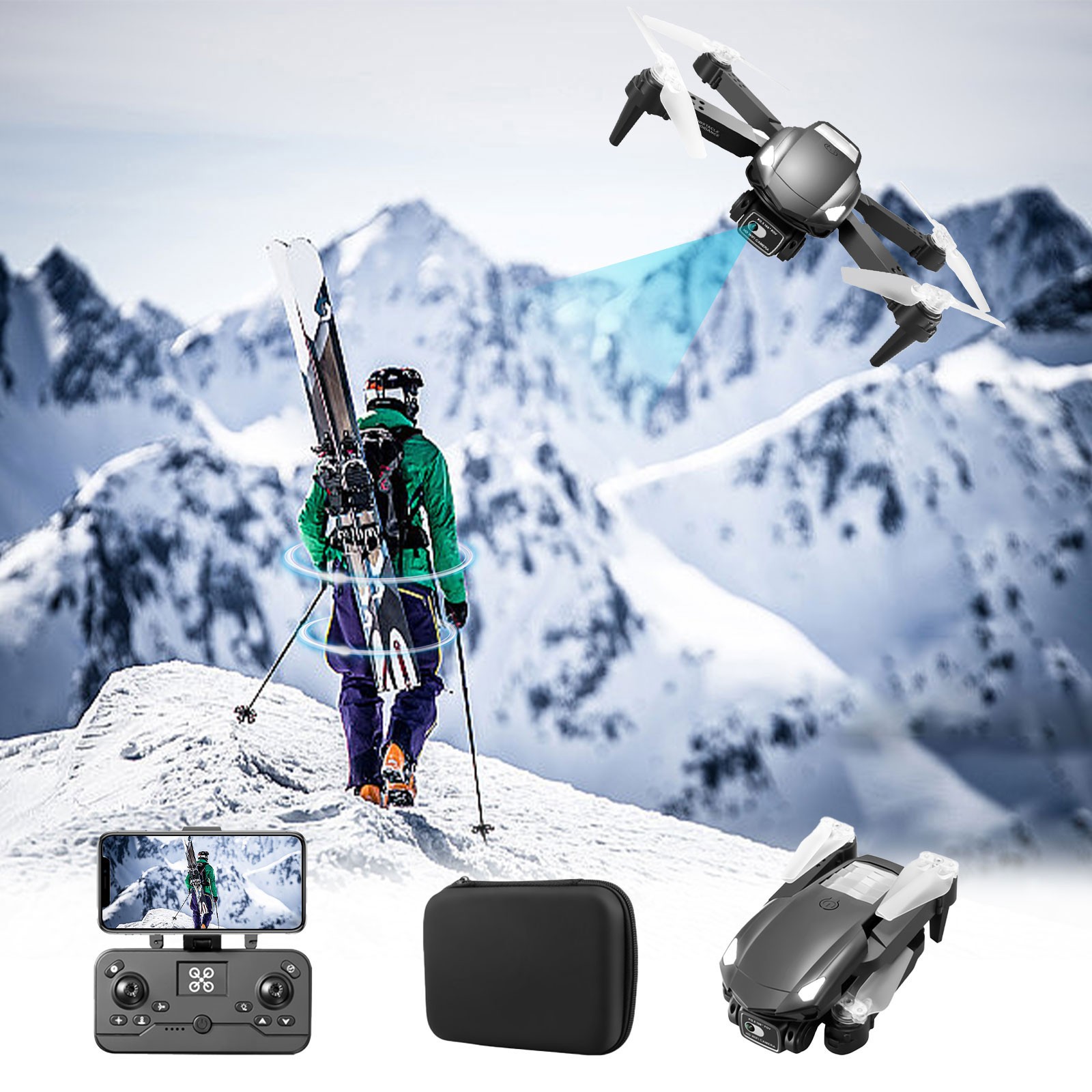 Colorful Lights Obstacle Avoidance Drone High Definition Aerial Photography Folding Remote