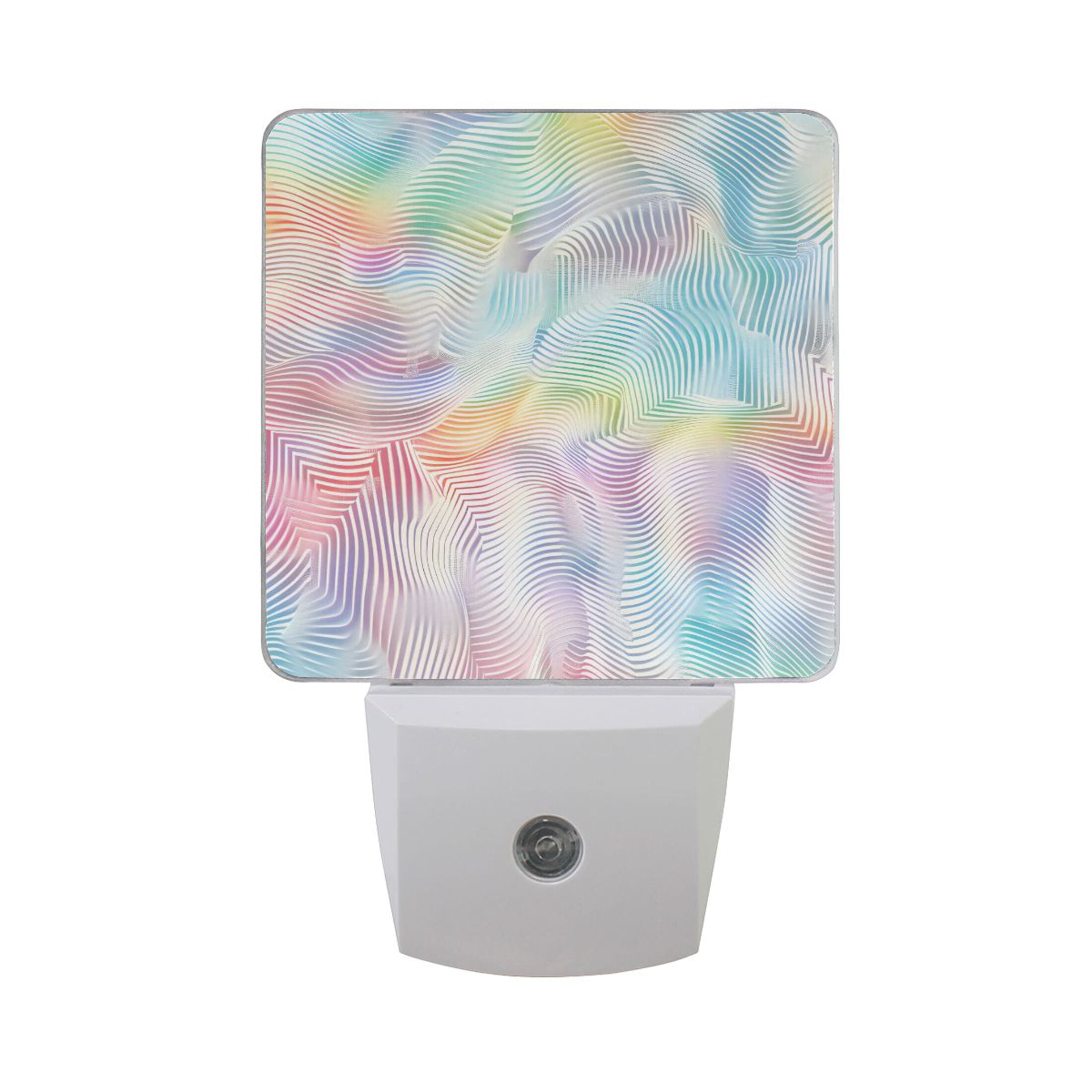 Colorful Line Waves Night Light 2 Pack LED Nightlight Plug into Wall ...
