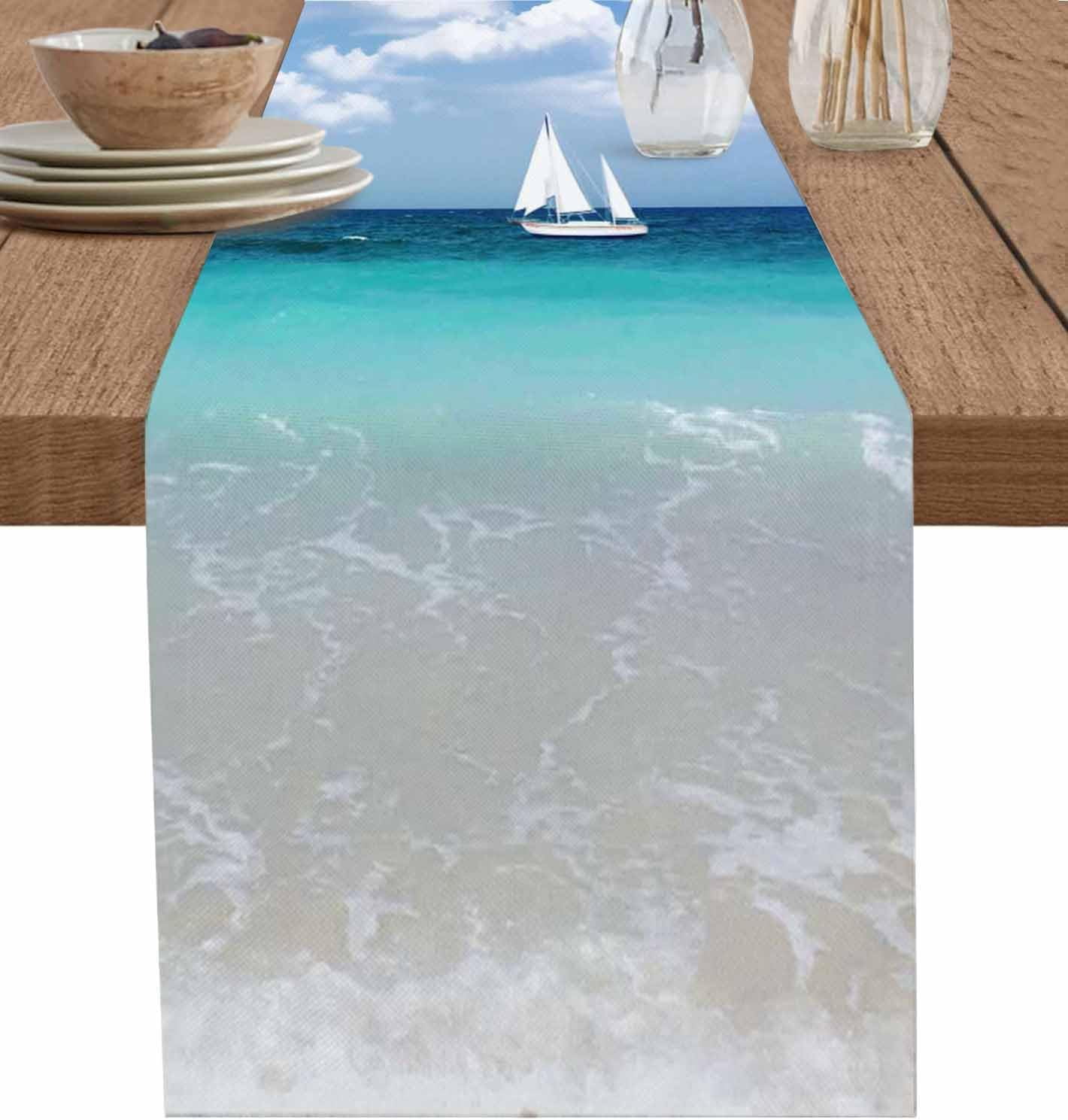 Colorful Linen Table Runners Piano Notes Music Yellow Gradient Table ...