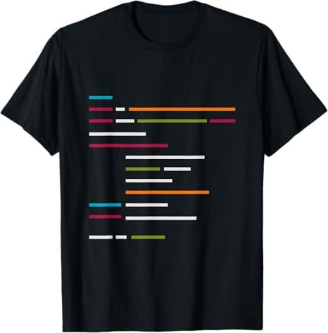 Colorful Lines of Programming Codes for Programmers T-Shirt - Walmart.com