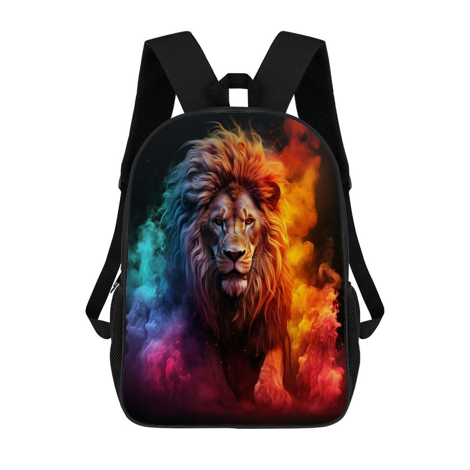 Colorful Lion Flame Art Large Capacity Backpacks For Teenagers Travel ...