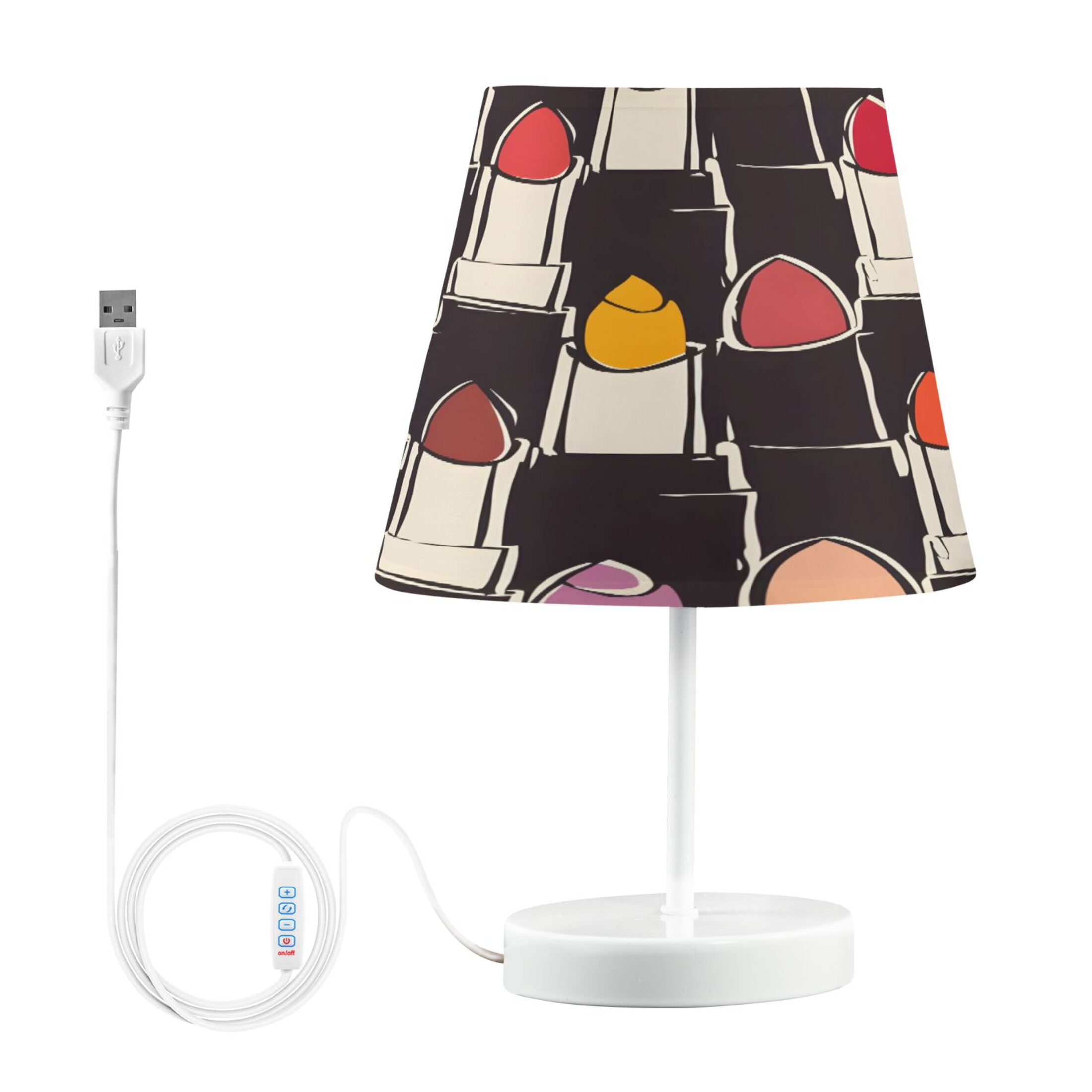 Colorful Lipstick Desk Lamp LED Table Nightstand Lamps with 3 Color ...