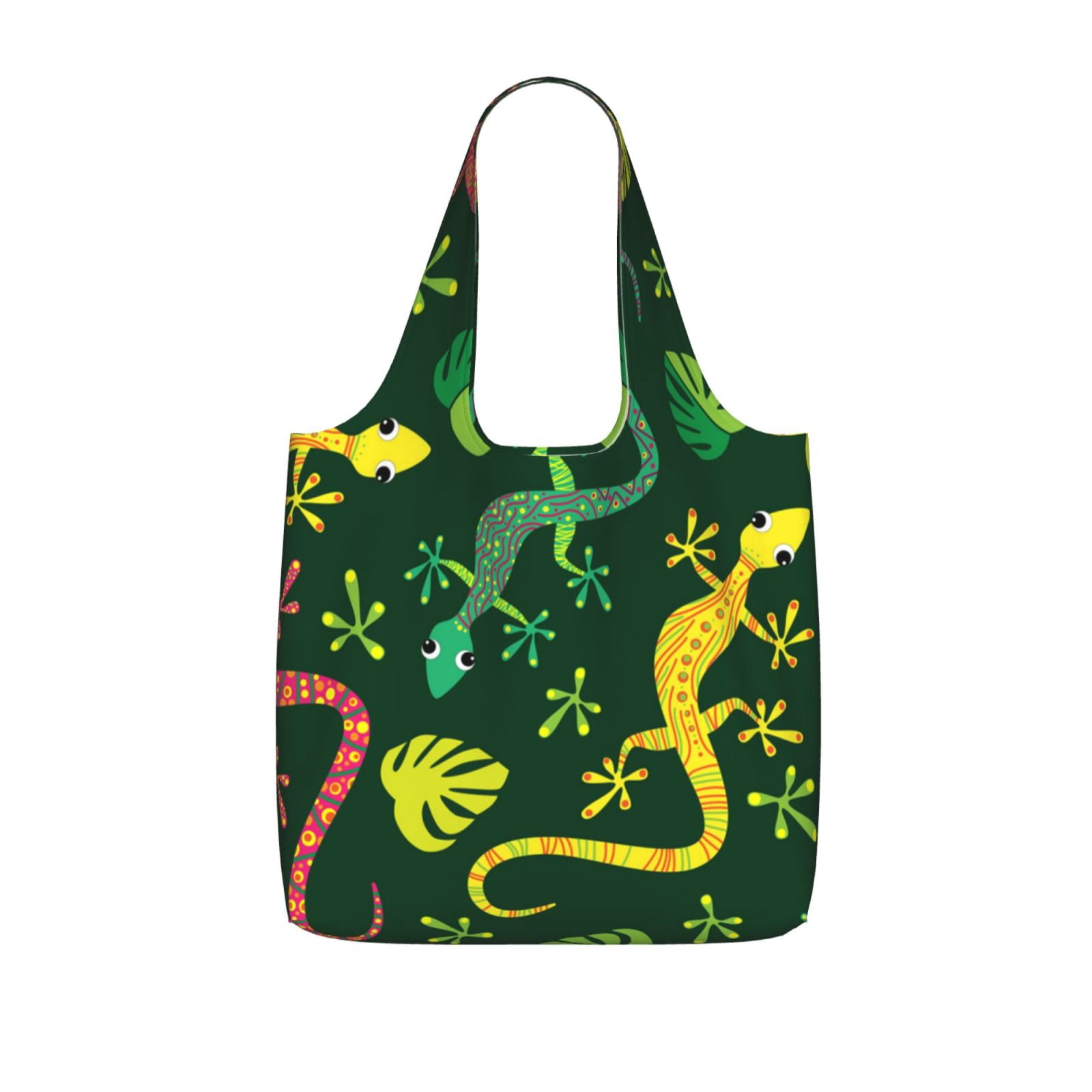 Colorful Lizard Gecko Native Foldable Reusable Shopping Bag Large ...