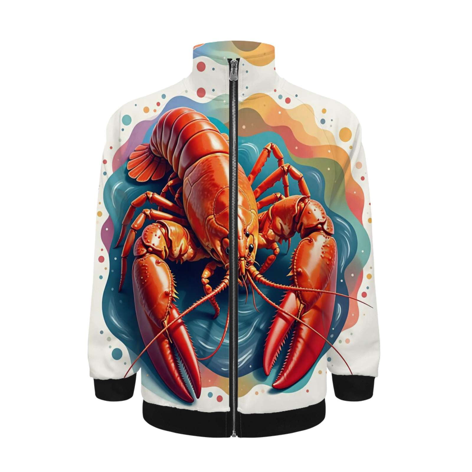 Colorful Lobster Art Jacket Men's Street Cool Long Sleeves Coat ...