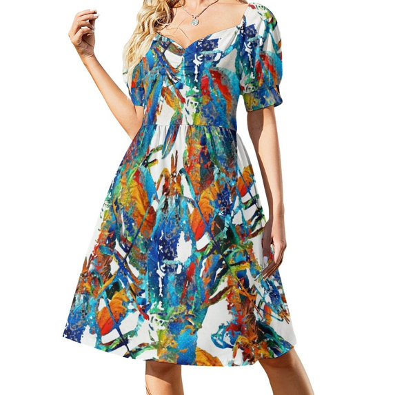 Colorful Lobster Collage Art Dress women's summer clothing dresses with ...