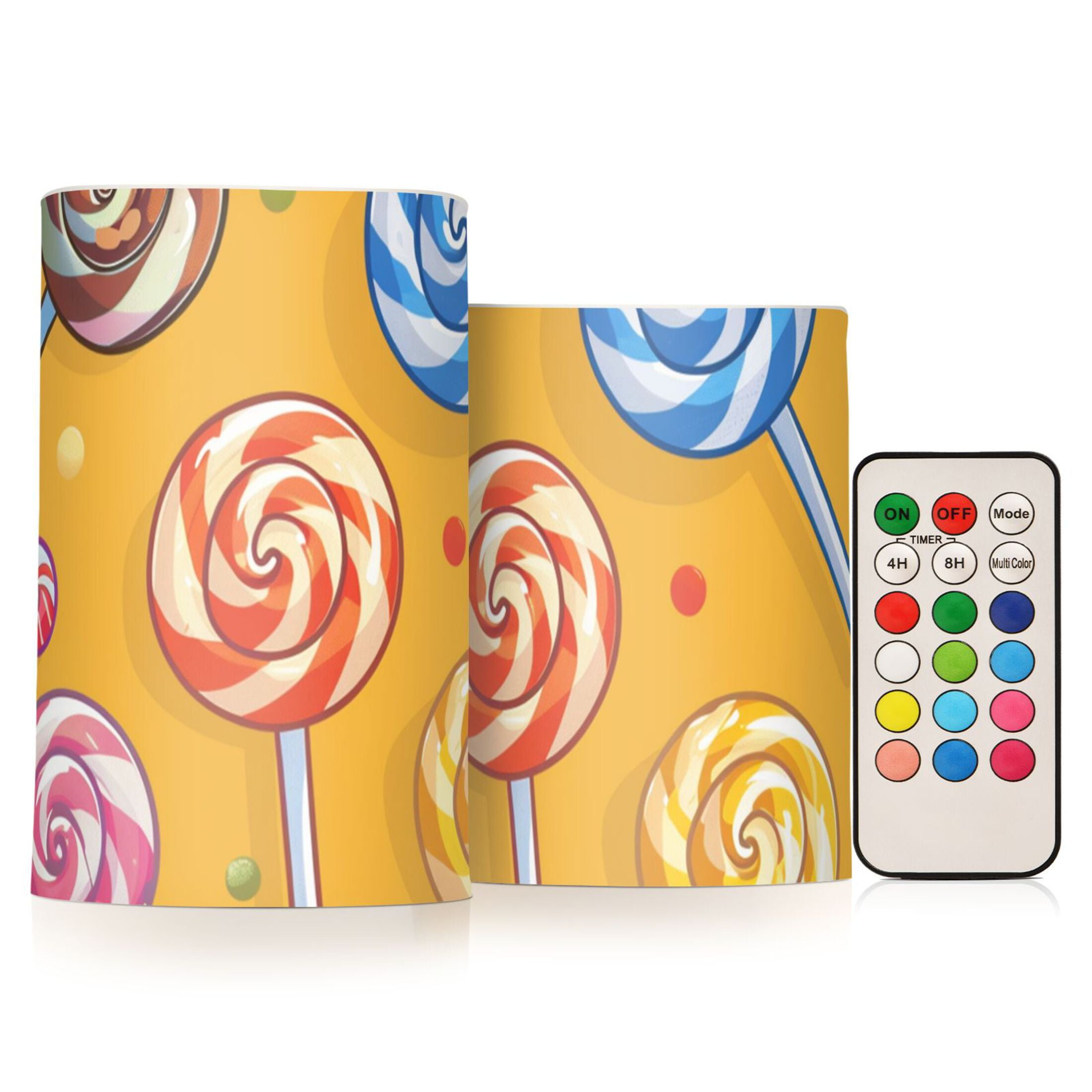 Colorful Lollipop Cartoon Flickering Flameless Candles LED Tealight ...