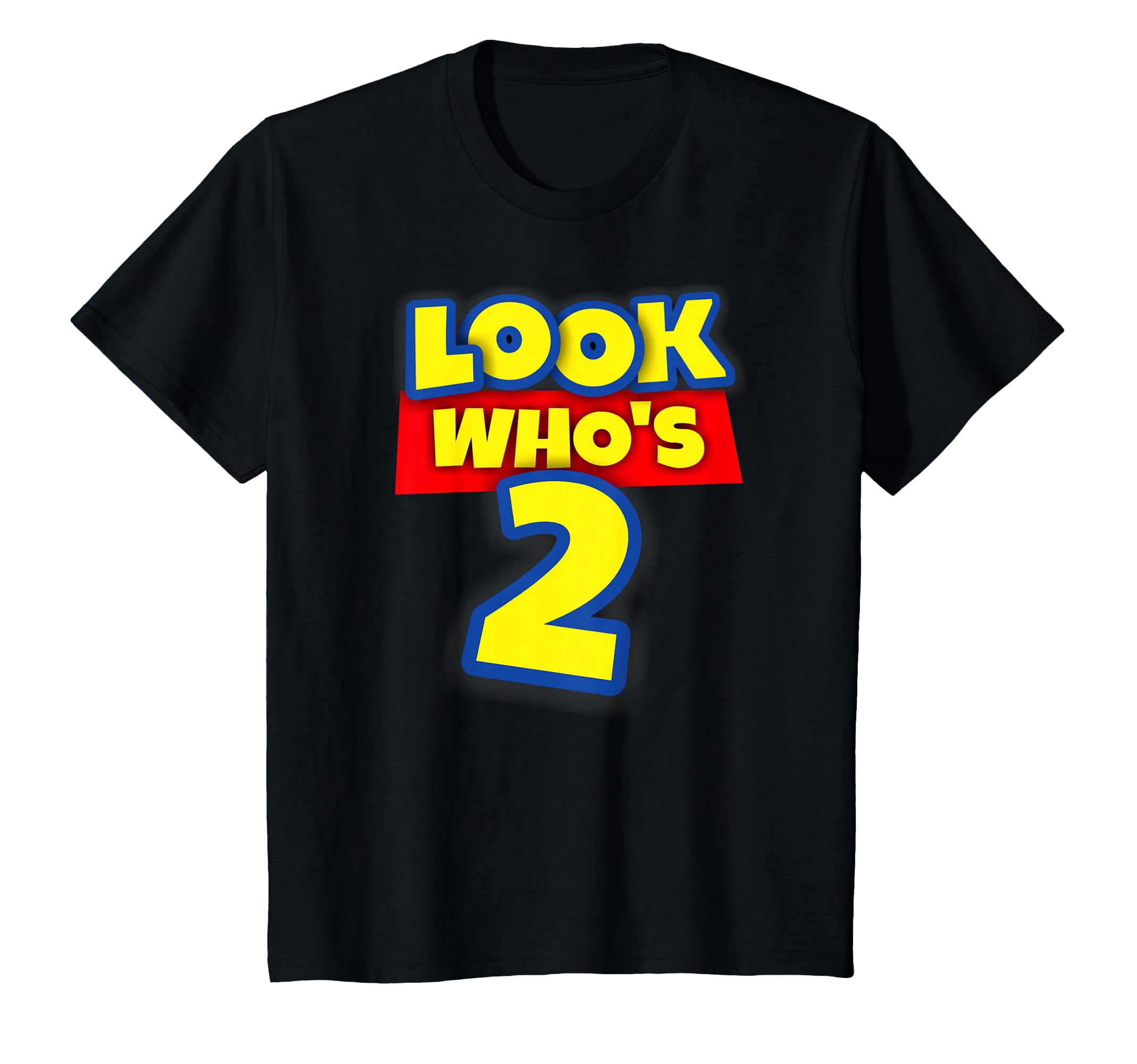 Colorful Look Who's 2 T-Shirt for Fun Birthday Celebrations and Special ...