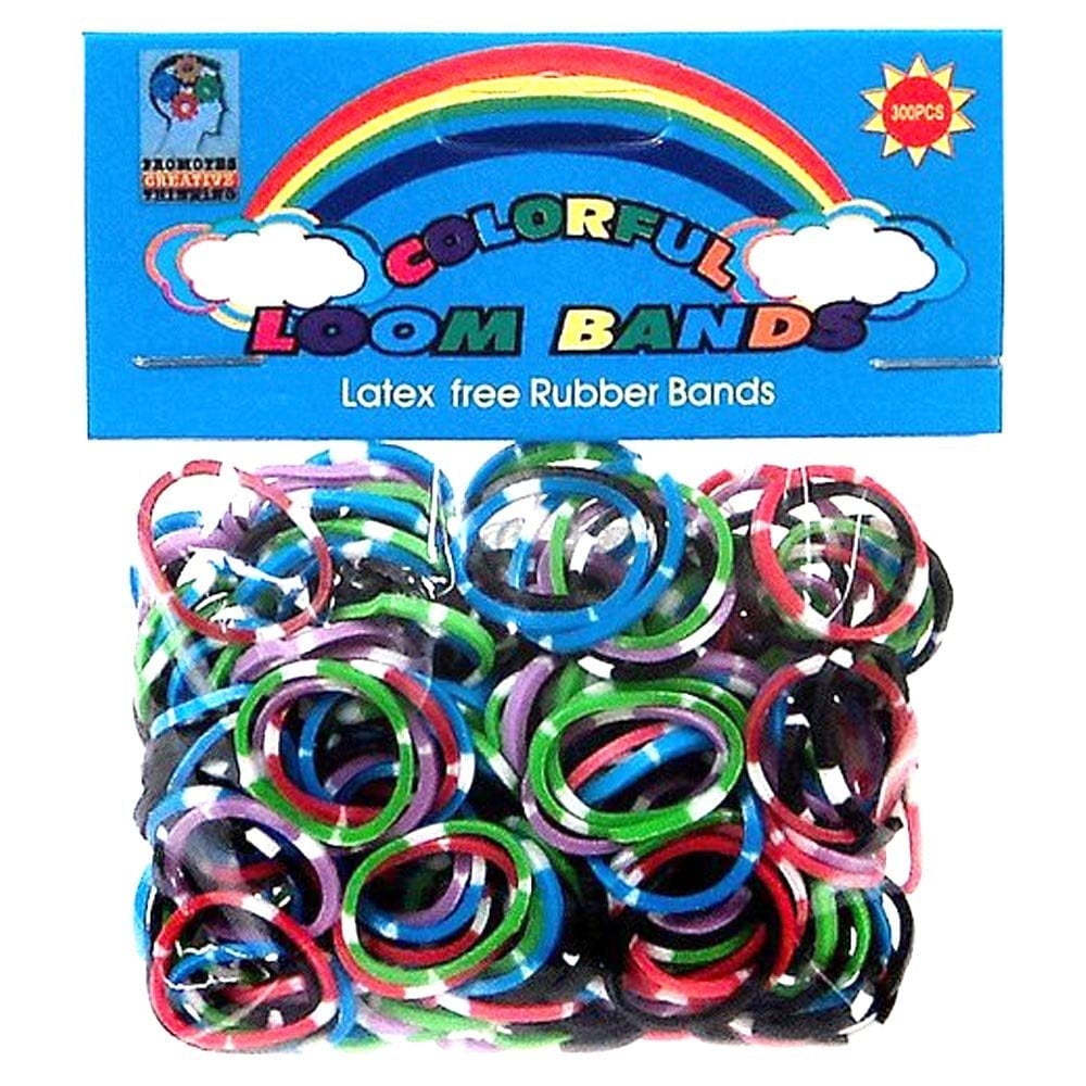 Colorful Loom Bands 300 MULTI-COLOR POLKA DOT Rubber Bands with 'S ...