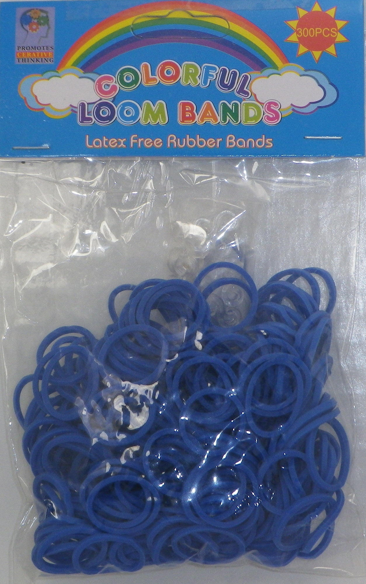 Colorful Loom Bands Mix 300 Bands With Clips - Blue - Walmart.com