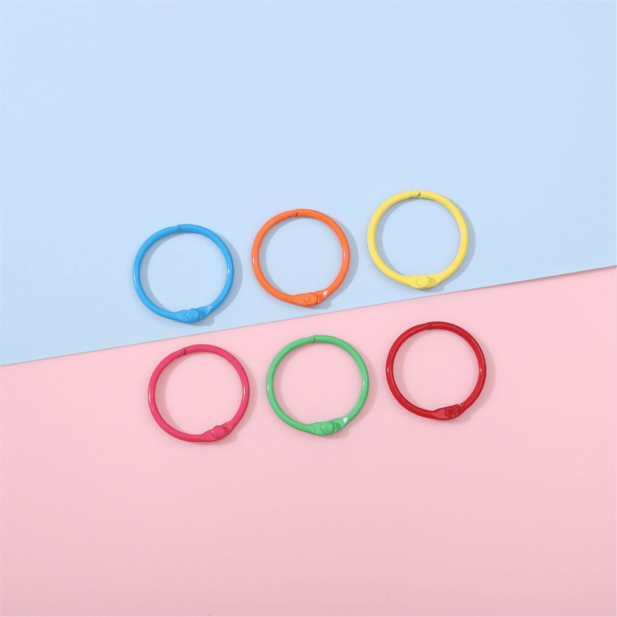 Colorful Loose Leaf Binder Rings Metal Book Paper for Index Cards ...