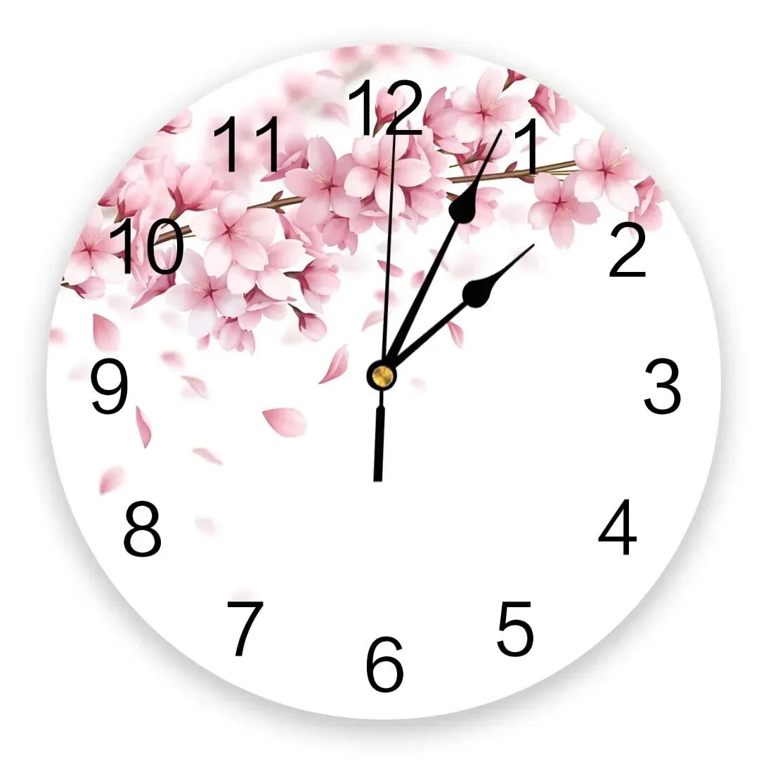 Colorful Lotus Flower Silent Wall Clock Kitchen Living Room Bathroom ...