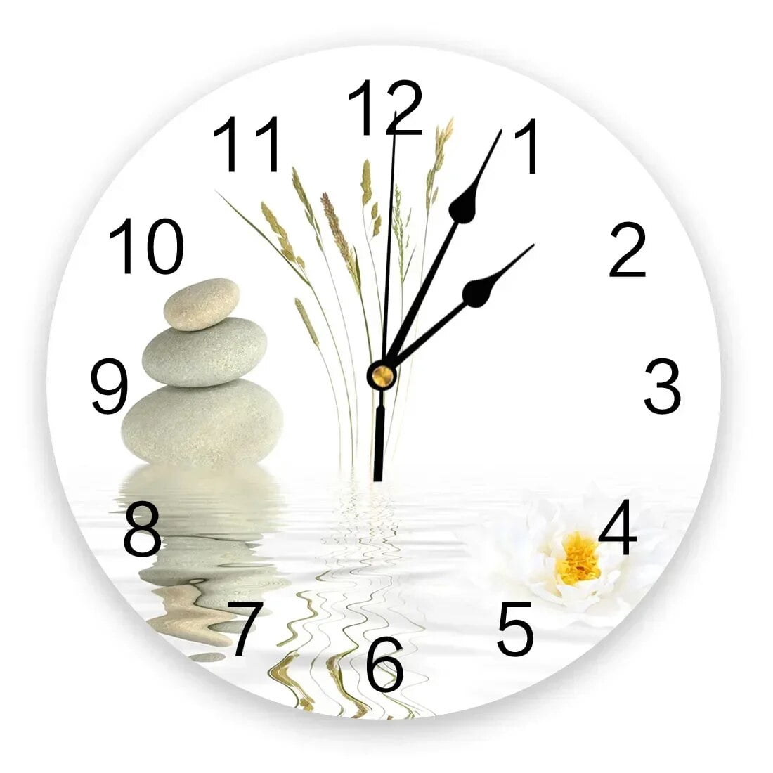 Colorful Lotus Flower Silent Wall Clock Kitchen Living Room Bathroom ...